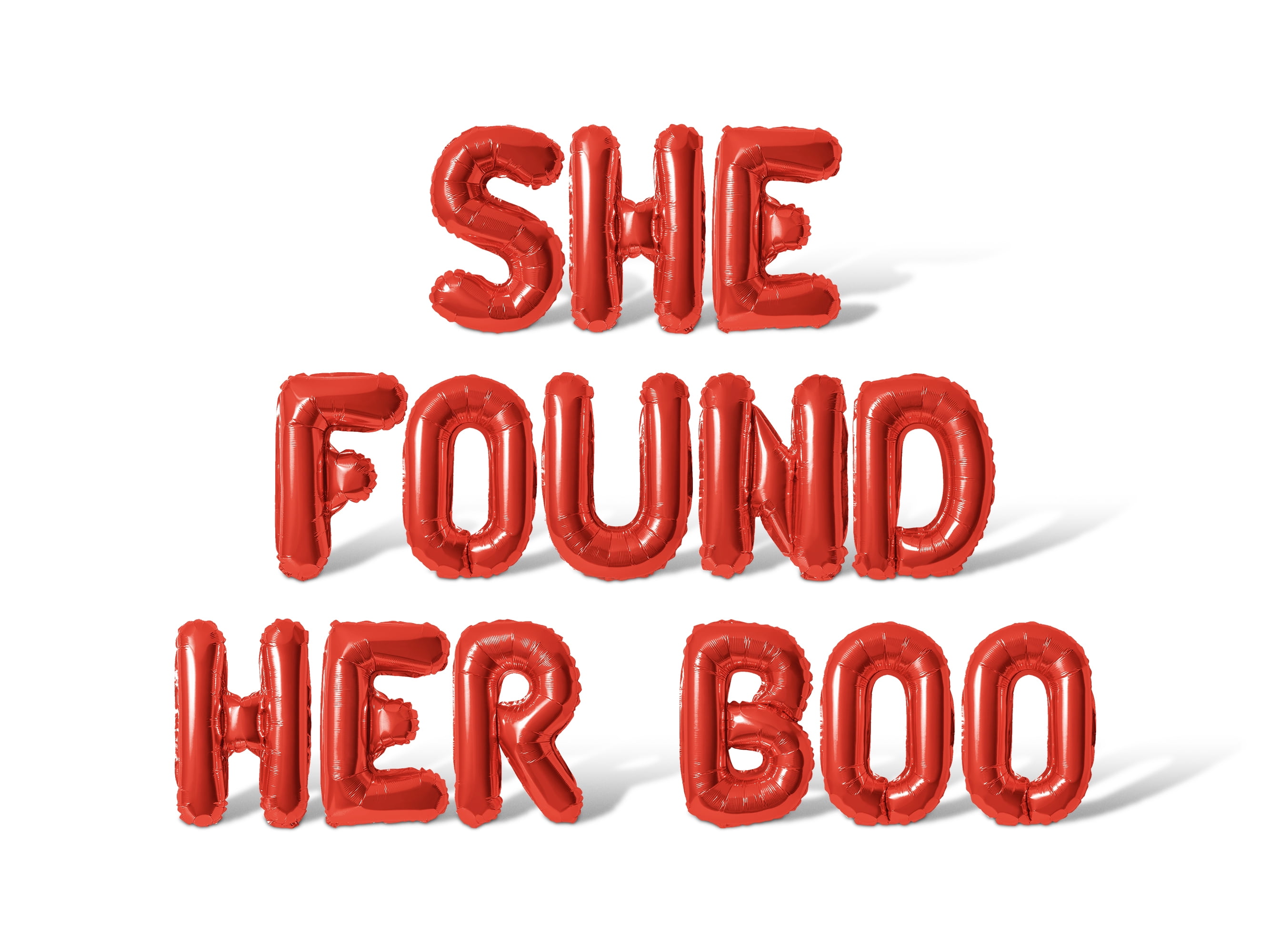 Letter Balloons - SHE FOUND HER BOO 16" Inch Alphabet Letters Foil ...