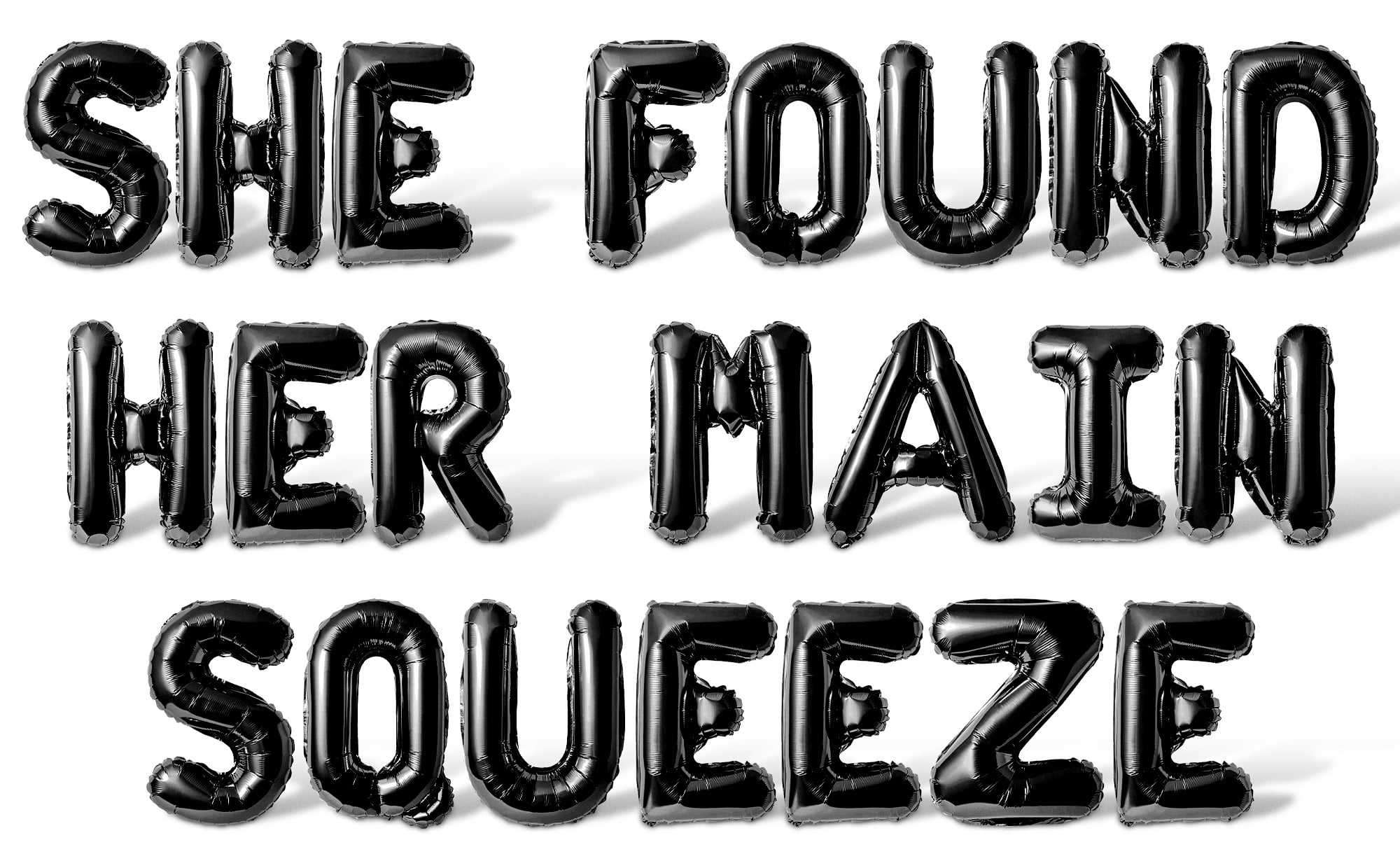 Letter Balloons - SHE FOUND HER MAIN SQUEEZE 16" Inch Alphabet Letters ...