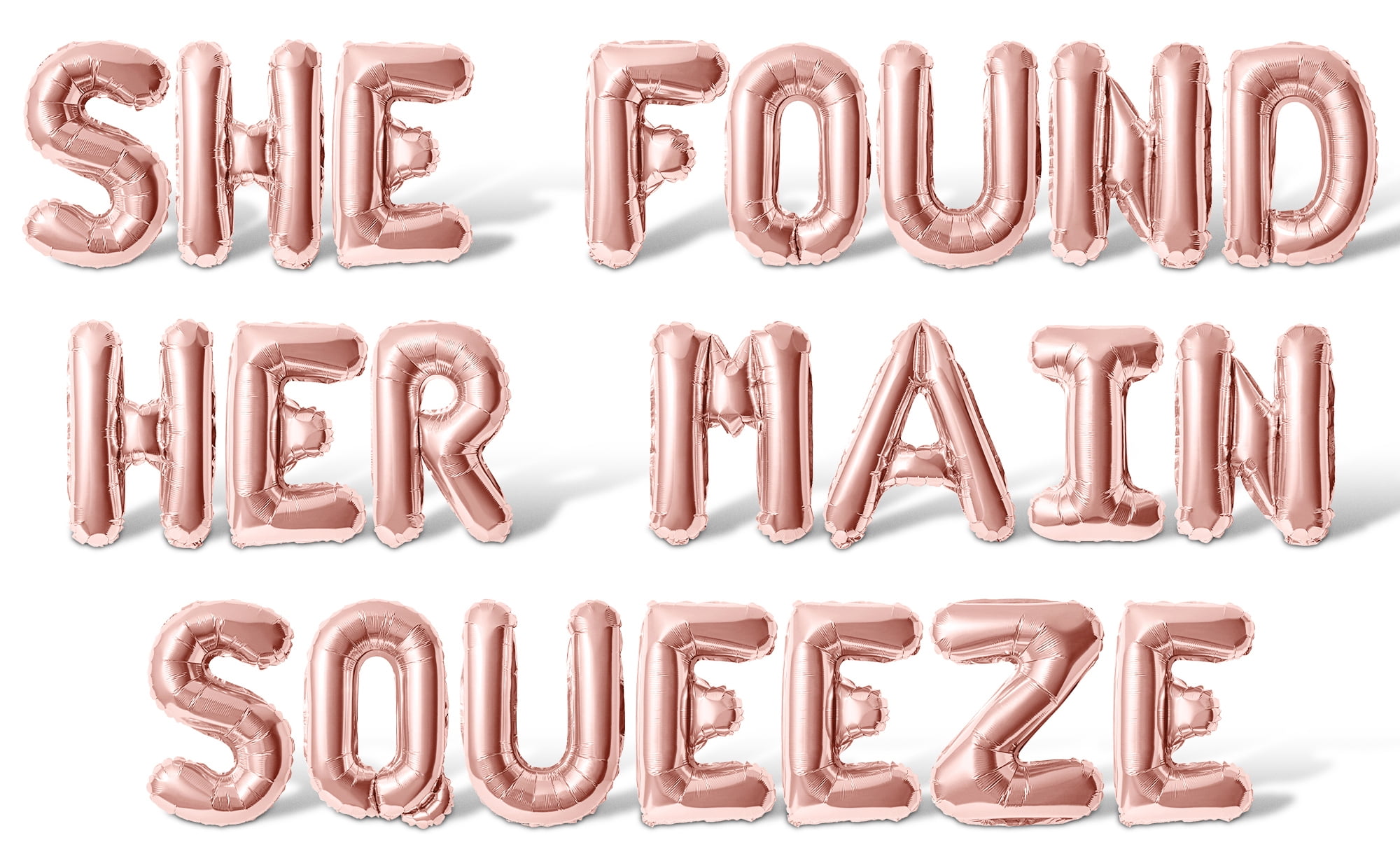 Letter Balloons - SHE FOUND HER MAIN SQUEEZE 16" Inch Alphabet Letters ...