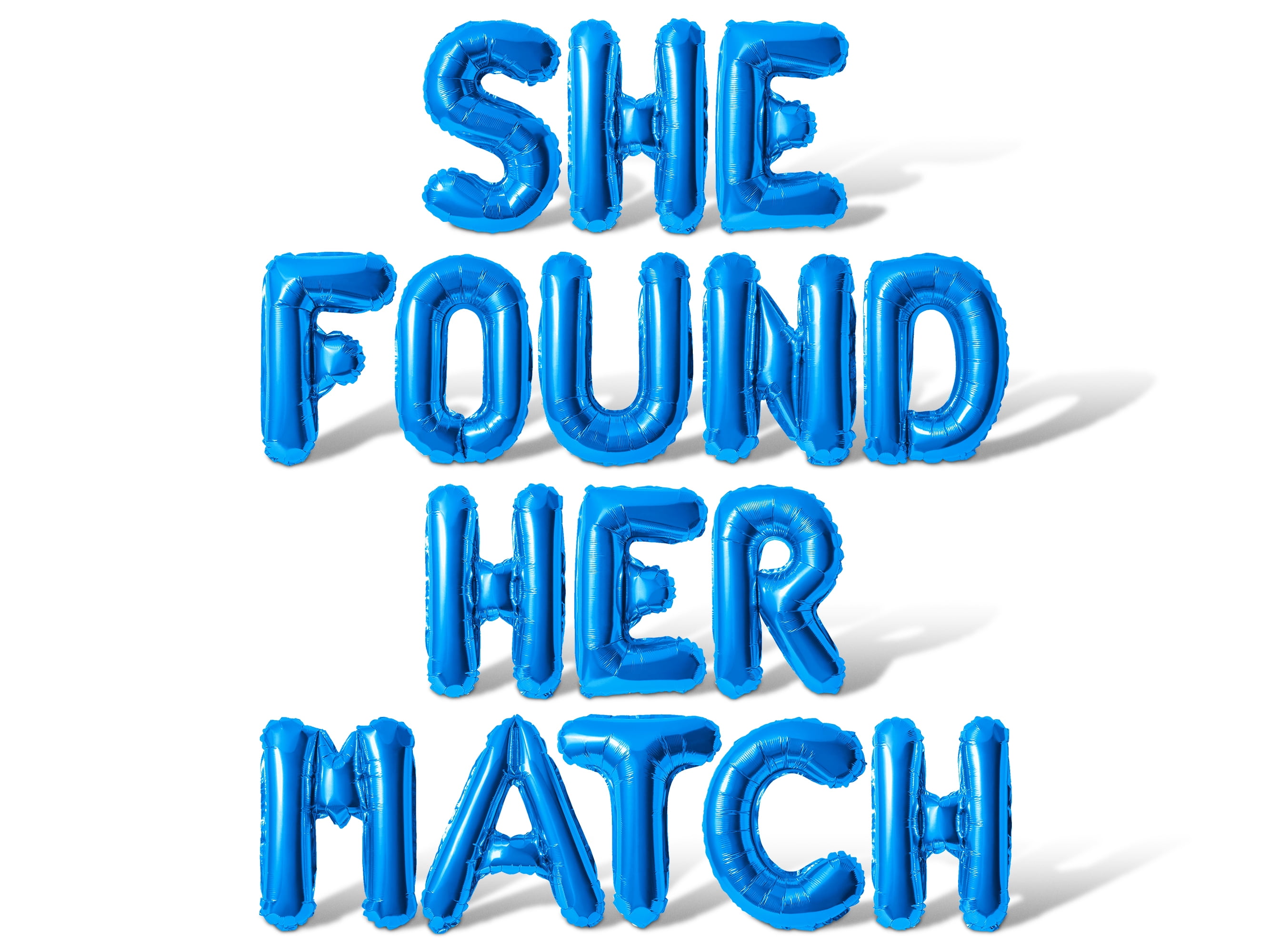Letter Balloons - SHE FOUND HER MATCH 16" Inch Alphabet Letters Foil ...