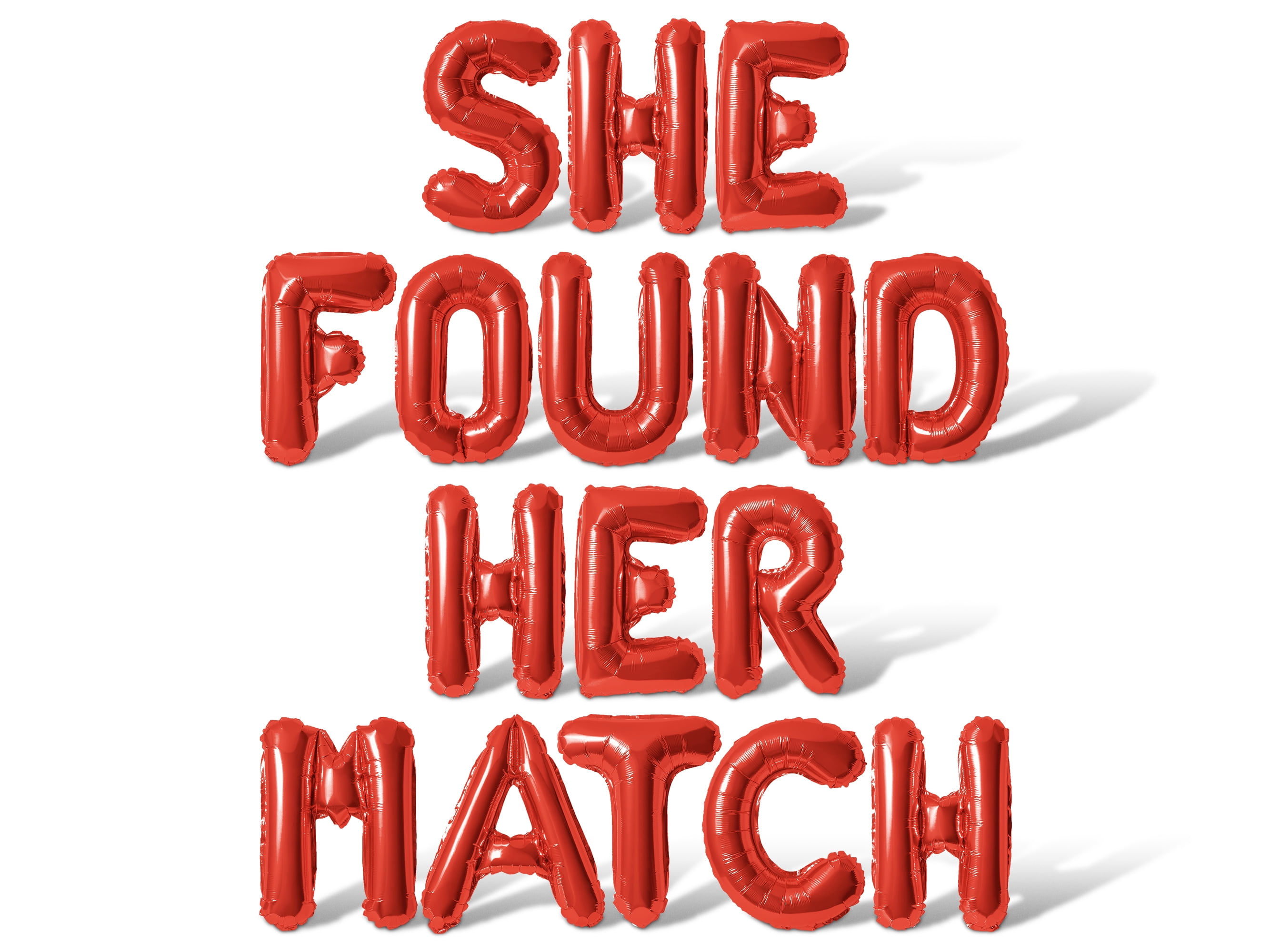 Letter Balloons - SHE FOUND HER MATCH 16" Inch Alphabet Letters Foil ...