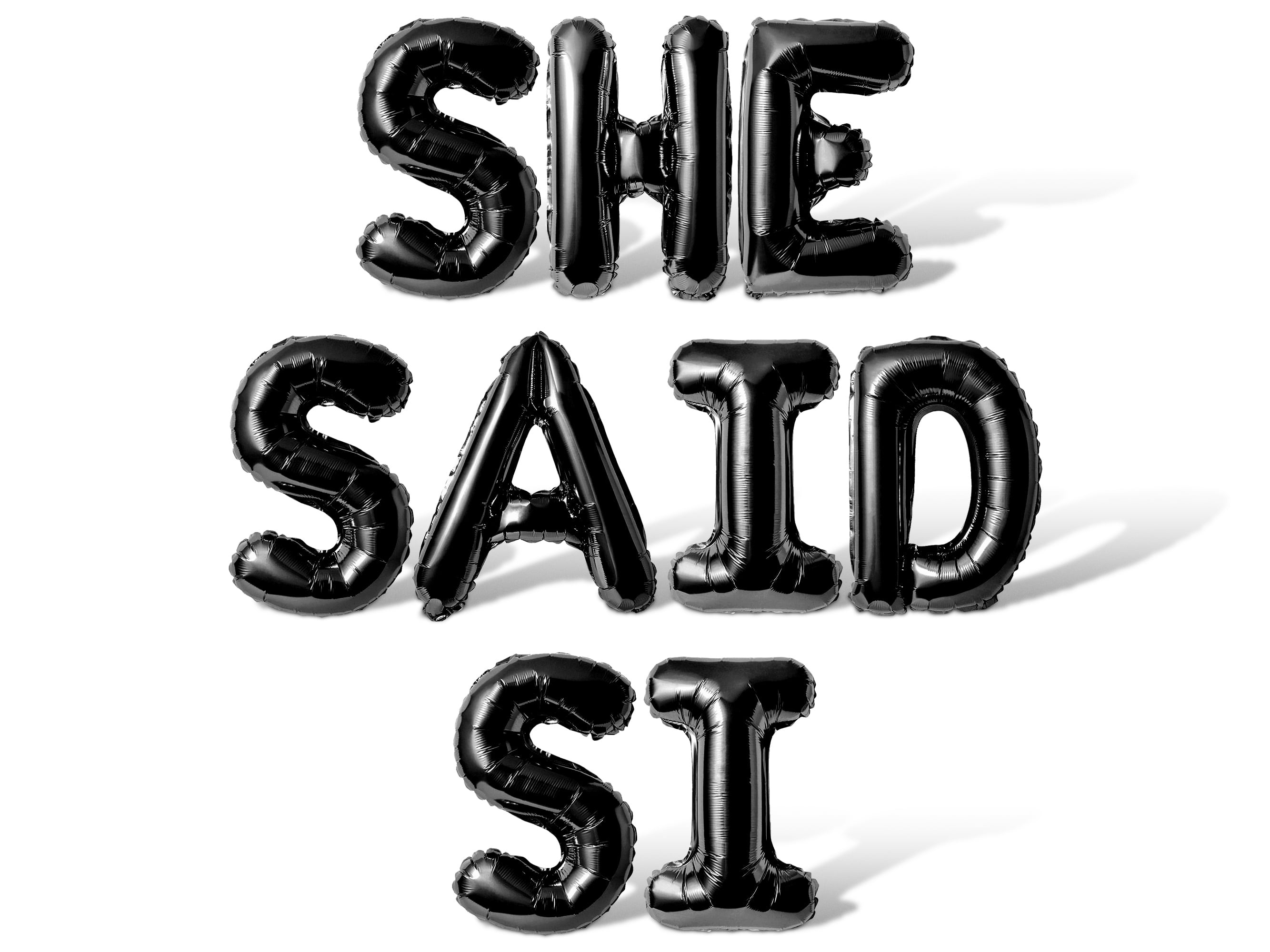 Letter Balloons - SHE SAID SI 16" Inch Alphabet Letters Foil Mylar ...