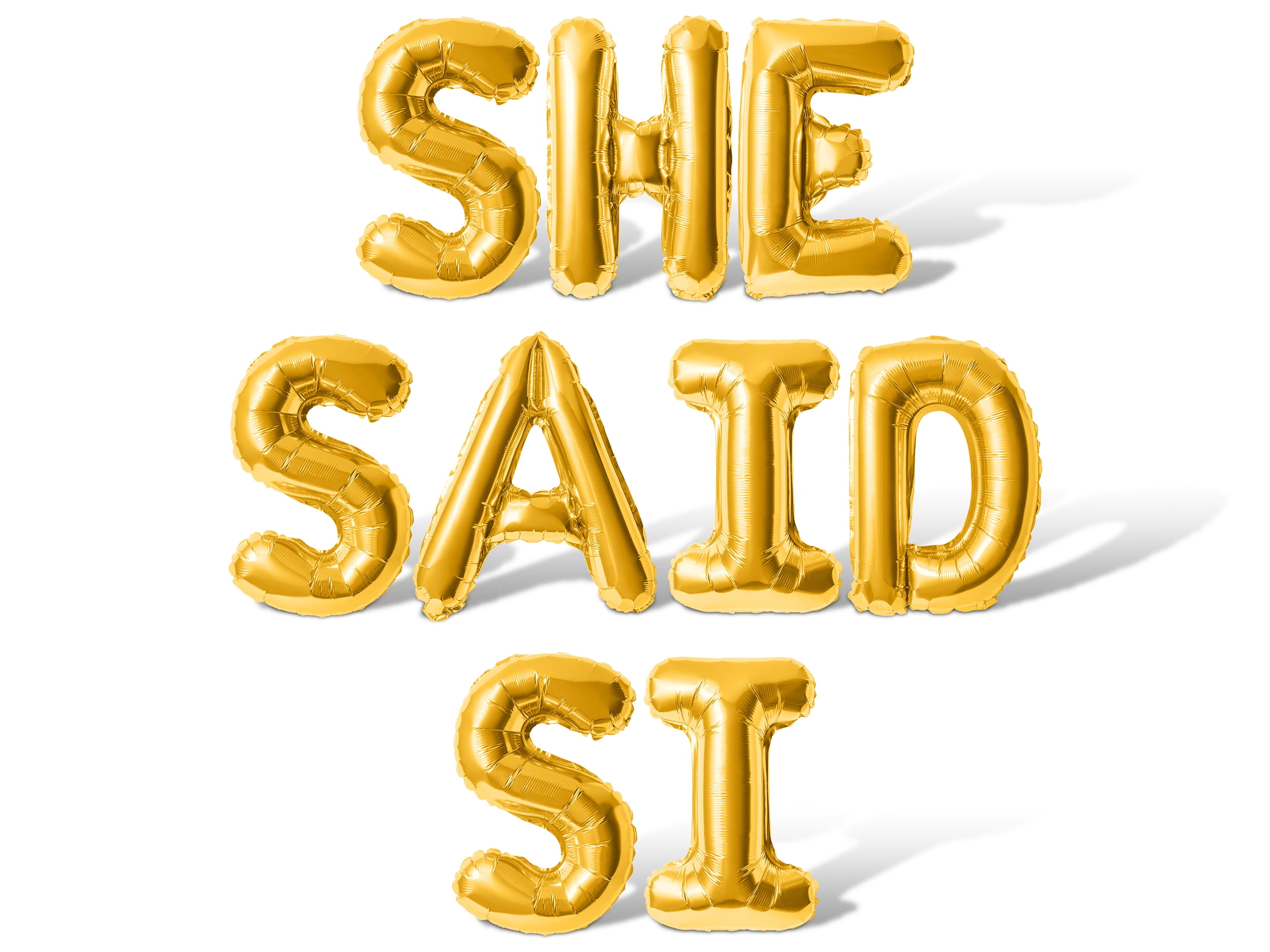 Letter Balloons - SHE SAID SI 16" Inch Alphabet Letters Foil Mylar ...