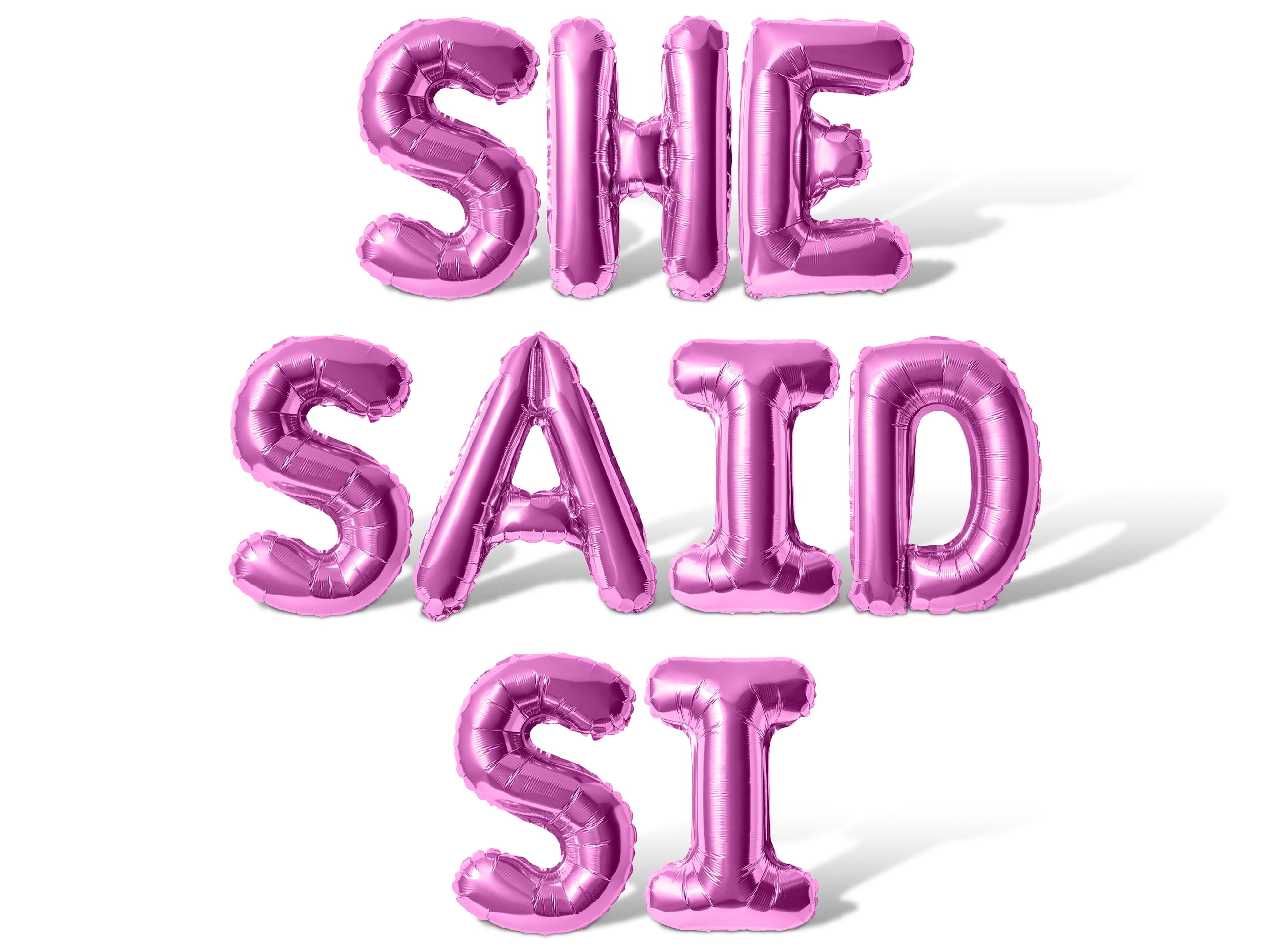 Letter Balloons - SHE SAID SI 16" Inch Alphabet Letters Foil Mylar ...