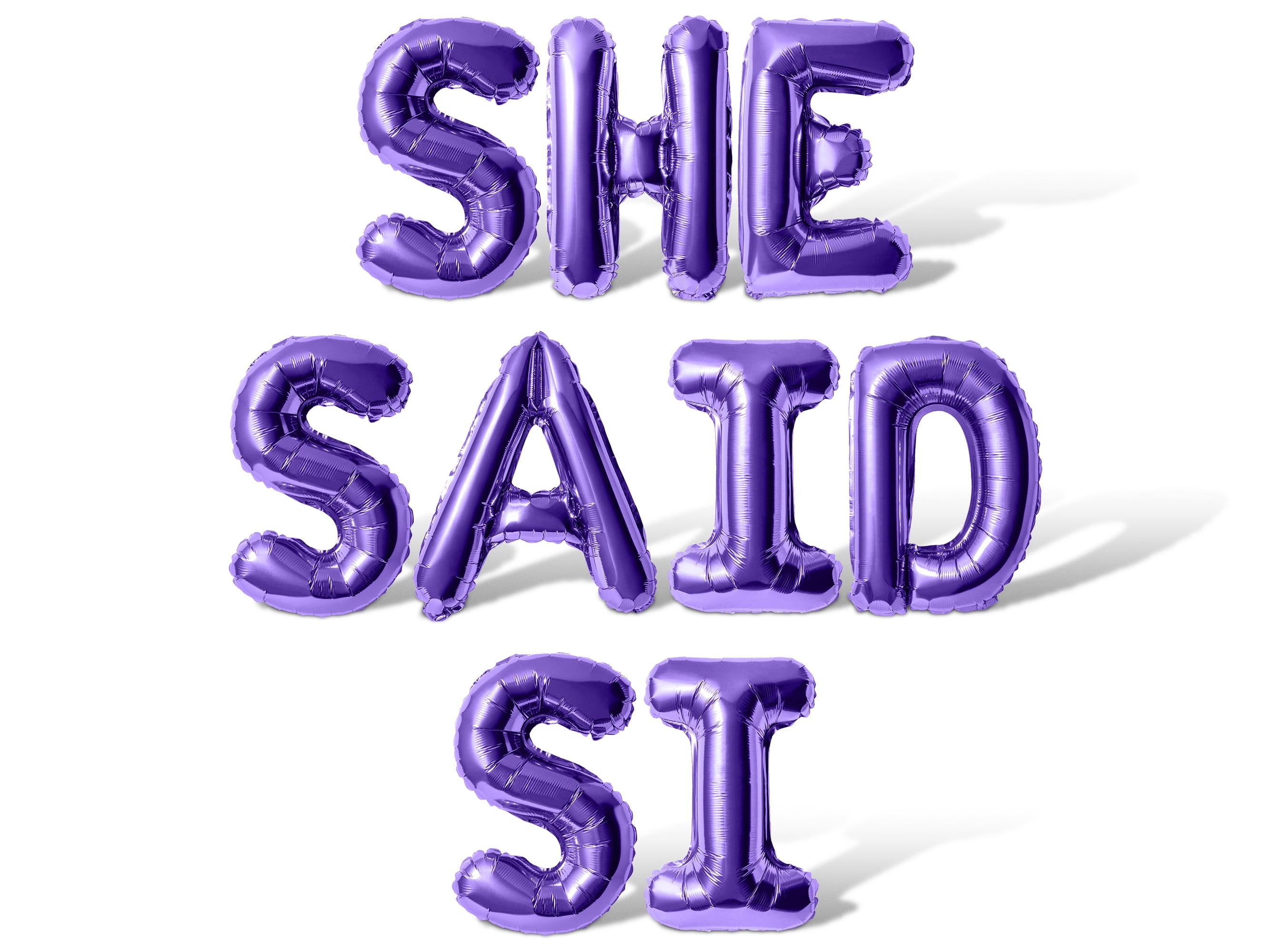 Letter Balloons - SHE SAID SI 16" Inch Alphabet Letters Foil Mylar ...