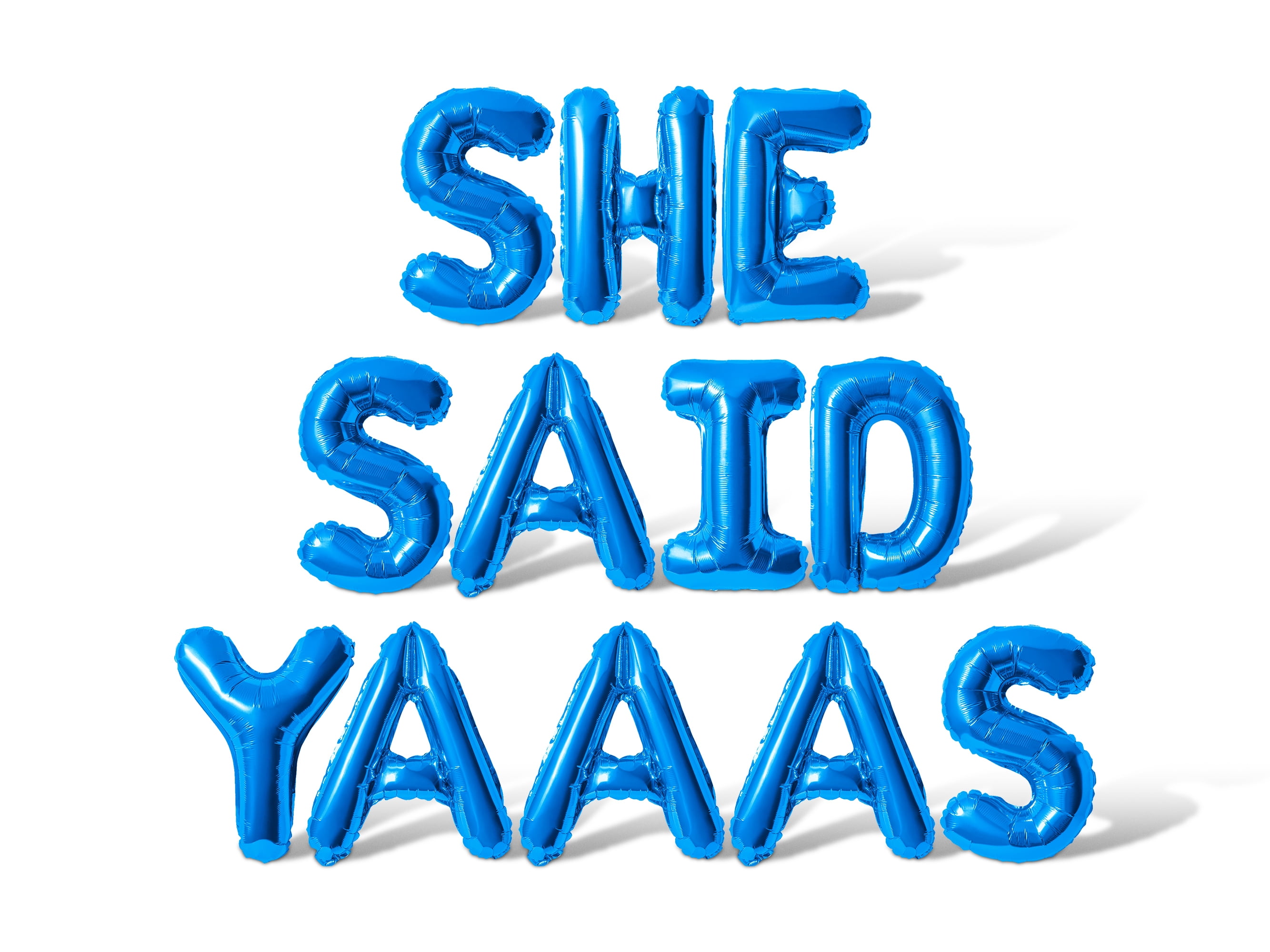 Letter Balloons - SHE SAID YAAAS 16" Inch Alphabet Letters Foil Mylar ...