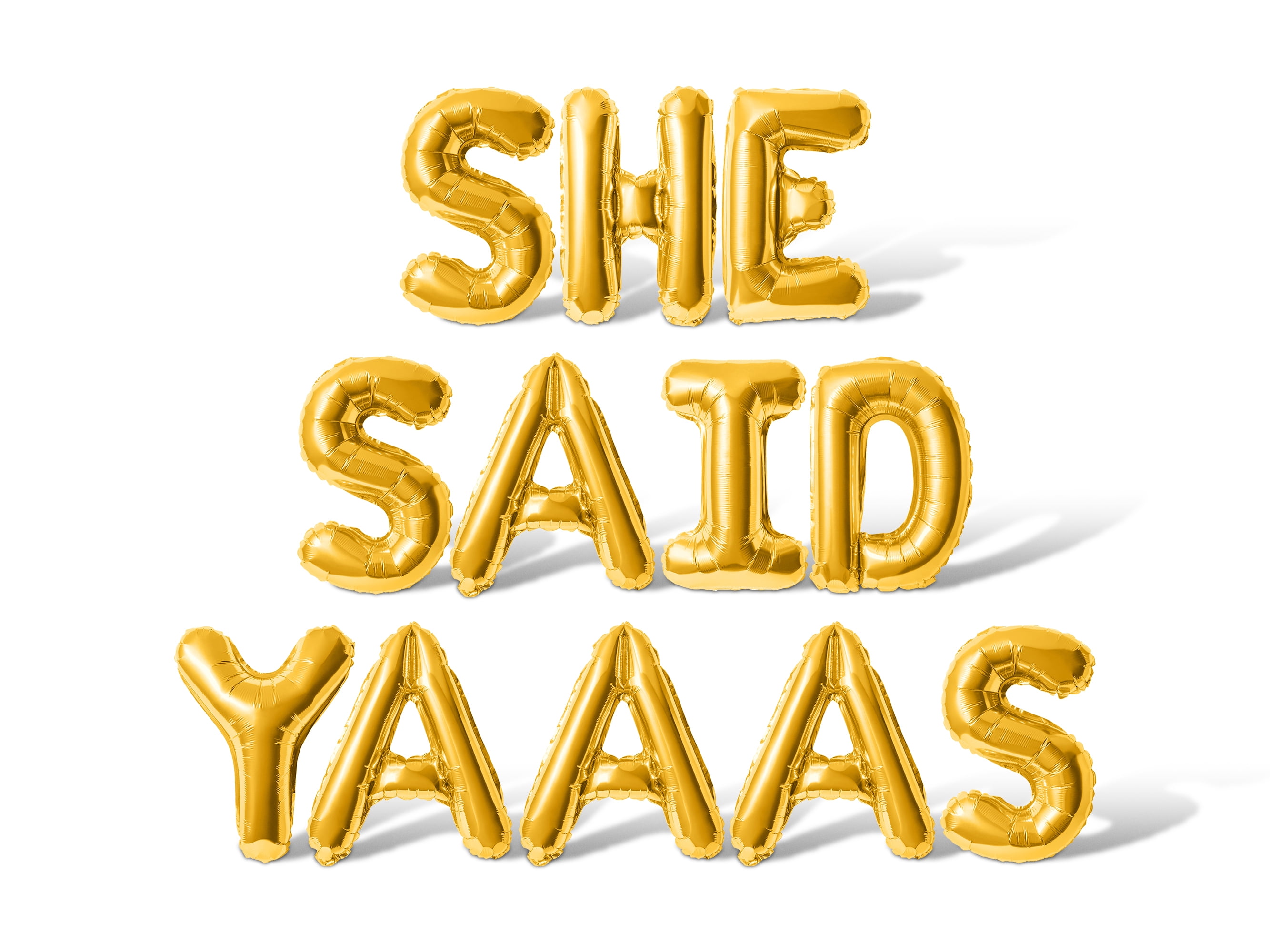Letter Balloons - SHE SAID YAAAS 16" Inch Alphabet Letters Foil Mylar ...