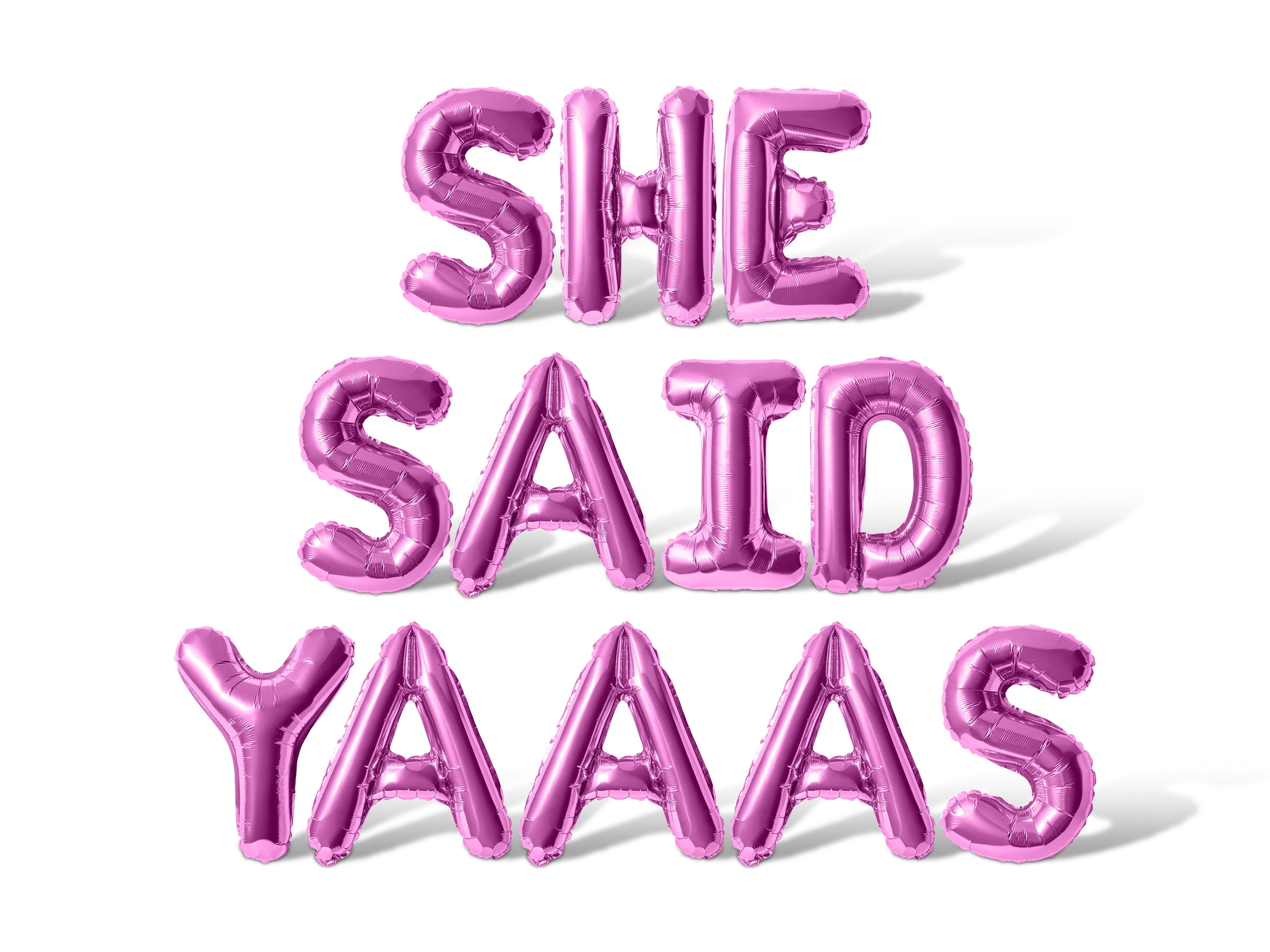 Letter Balloons - SHE SAID YAAAS 16" Inch Alphabet Letters Foil Mylar ...