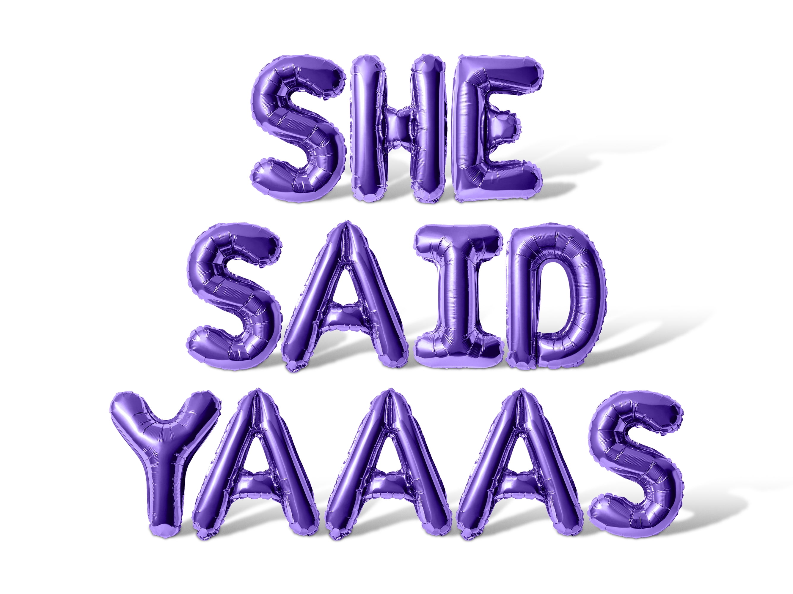 Letter Balloons - SHE SAID YAAAS 16" Inch Alphabet Letters Foil Mylar ...