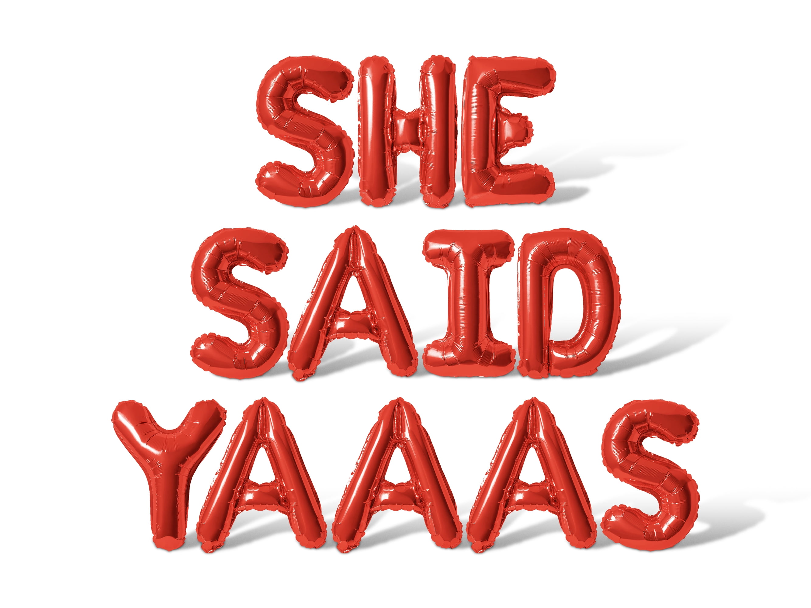 Letter Balloons - SHE SAID YAAAS 16" Inch Alphabet Letters Foil Mylar ...