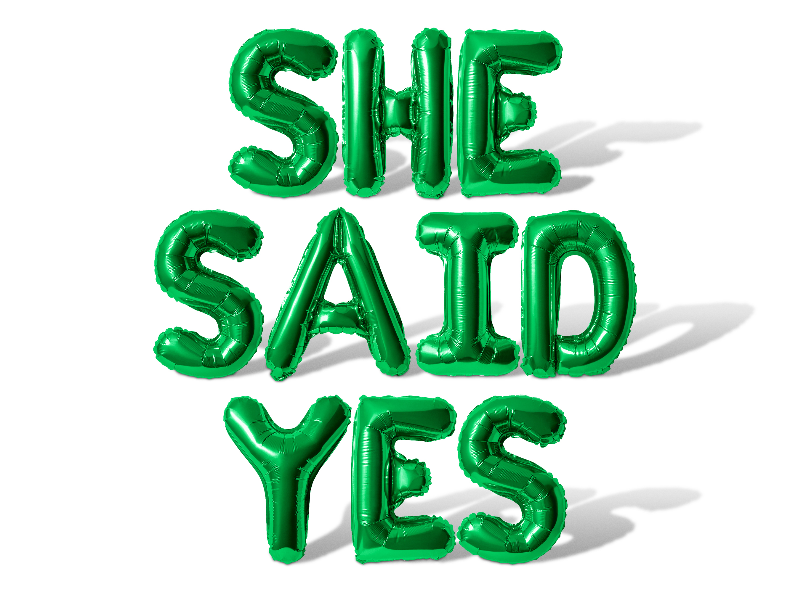 Letter Balloons - SHE SAID YES 16" Inch Alphabet Letters Foil Mylar ...