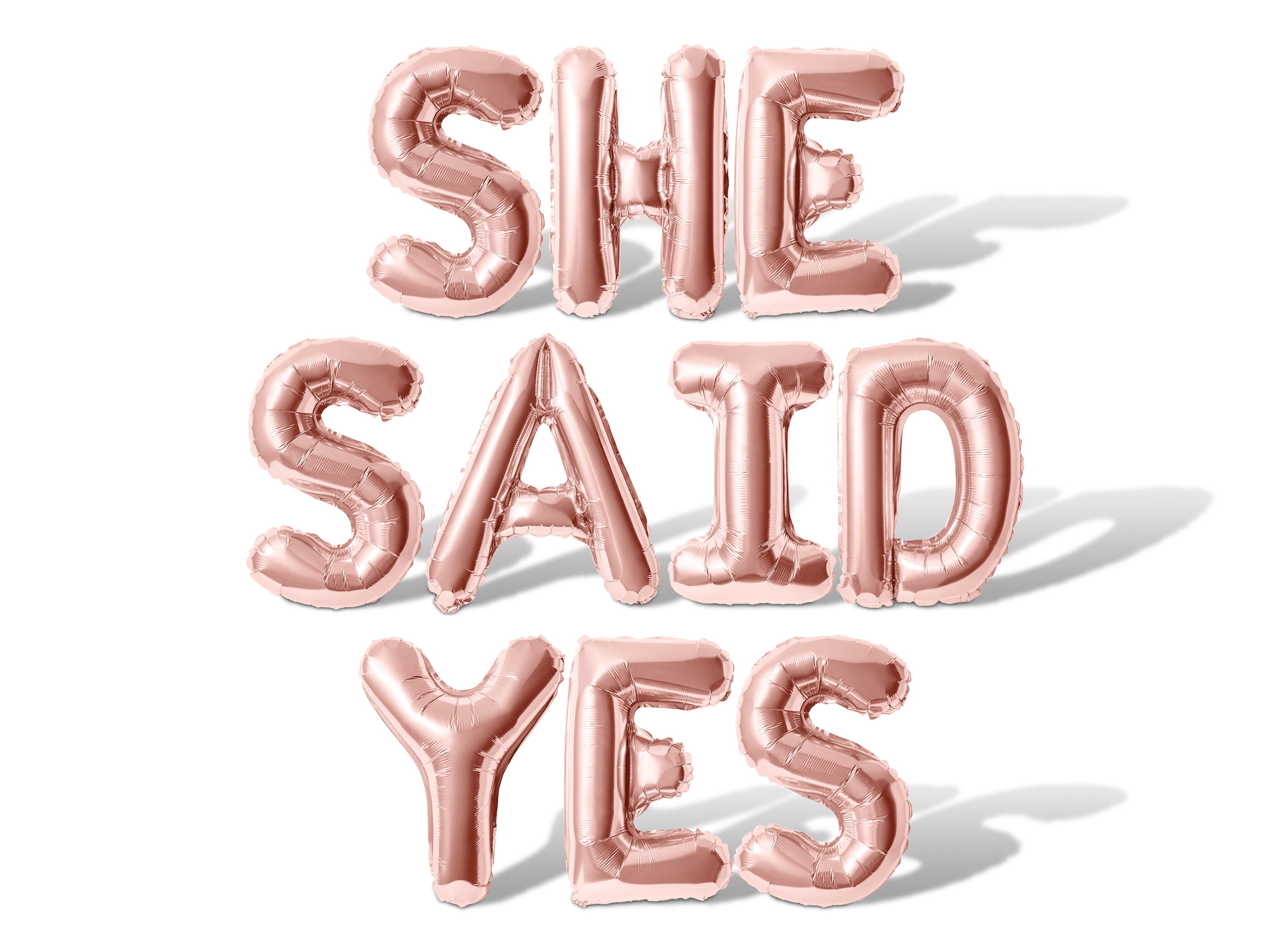 Letter Balloons - SHE SAID YES 16" Inch Alphabet Letters Foil Mylar ...