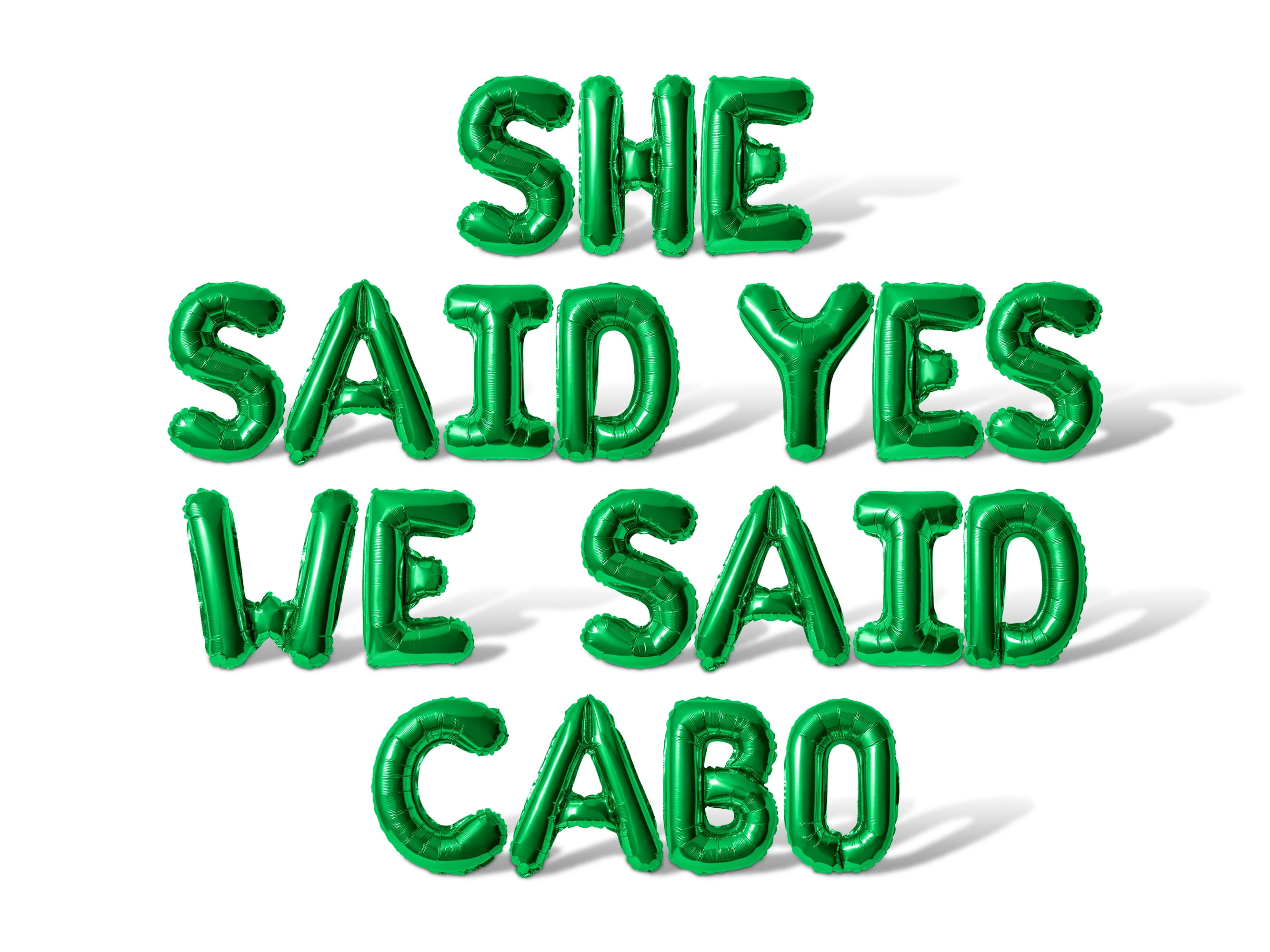 Letter Balloons - SHE SAID YES WE SAID CABO 16" Inch Alphabet Letters ...