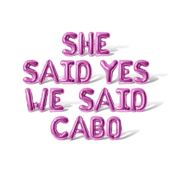 Letter Balloons - SHE SAID YES WE SAID CABO 16" Inch Alphabet Letters ...