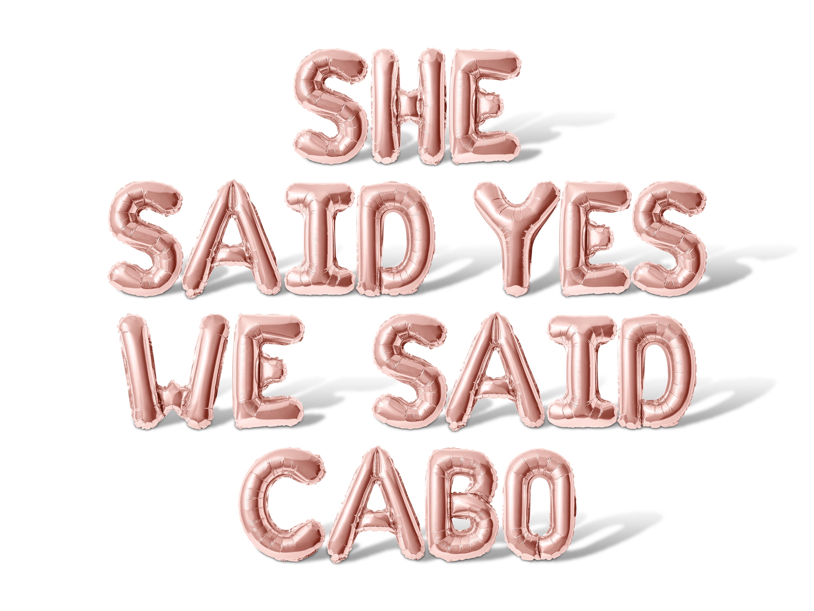 Letter Balloons - SHE SAID YES WE SAID CABO 16" Inch Alphabet Letters ...
