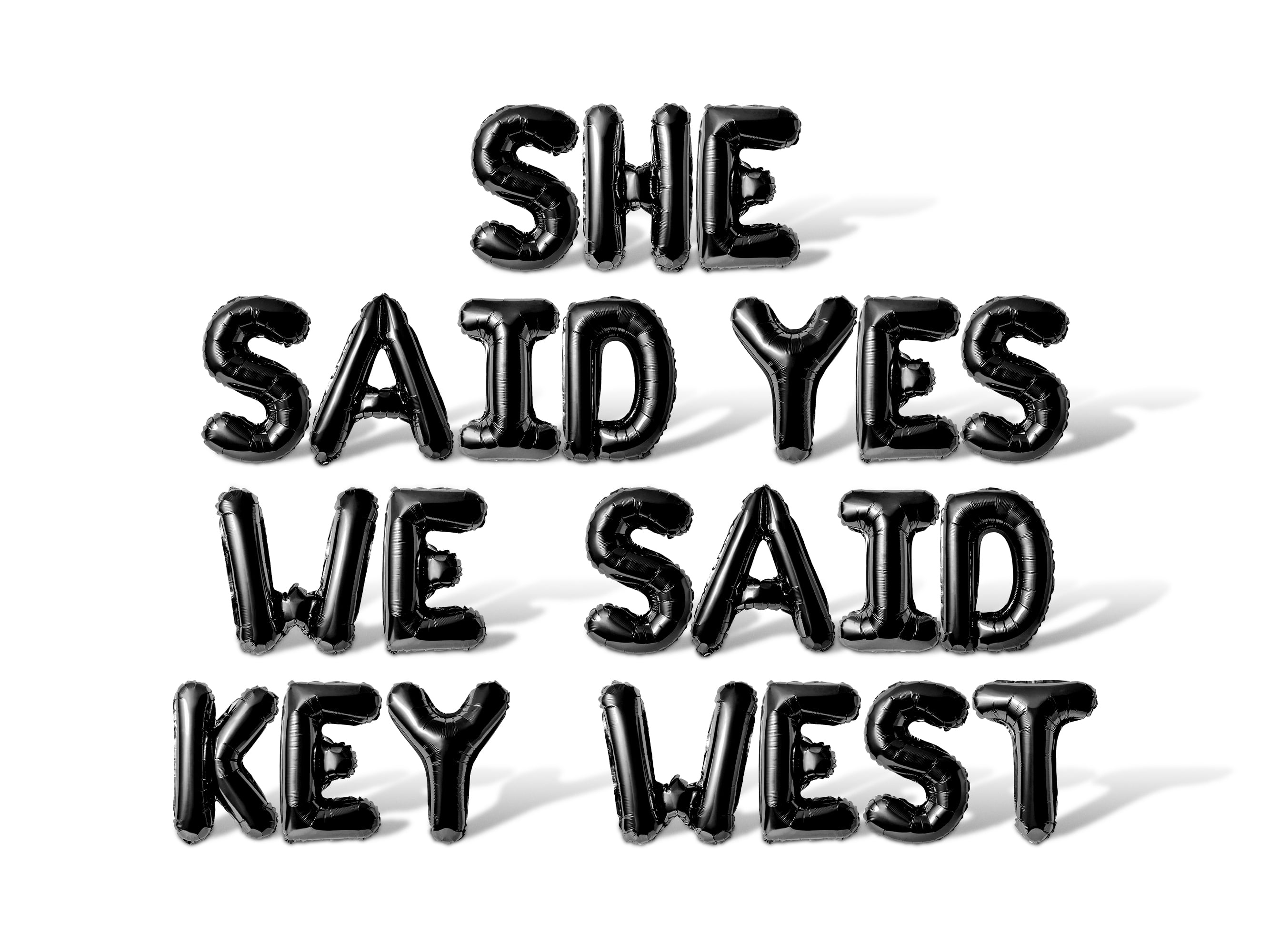Letter Balloons - SHE SAID YES WE SAID KEY WEST 16" Inch Alphabet ...