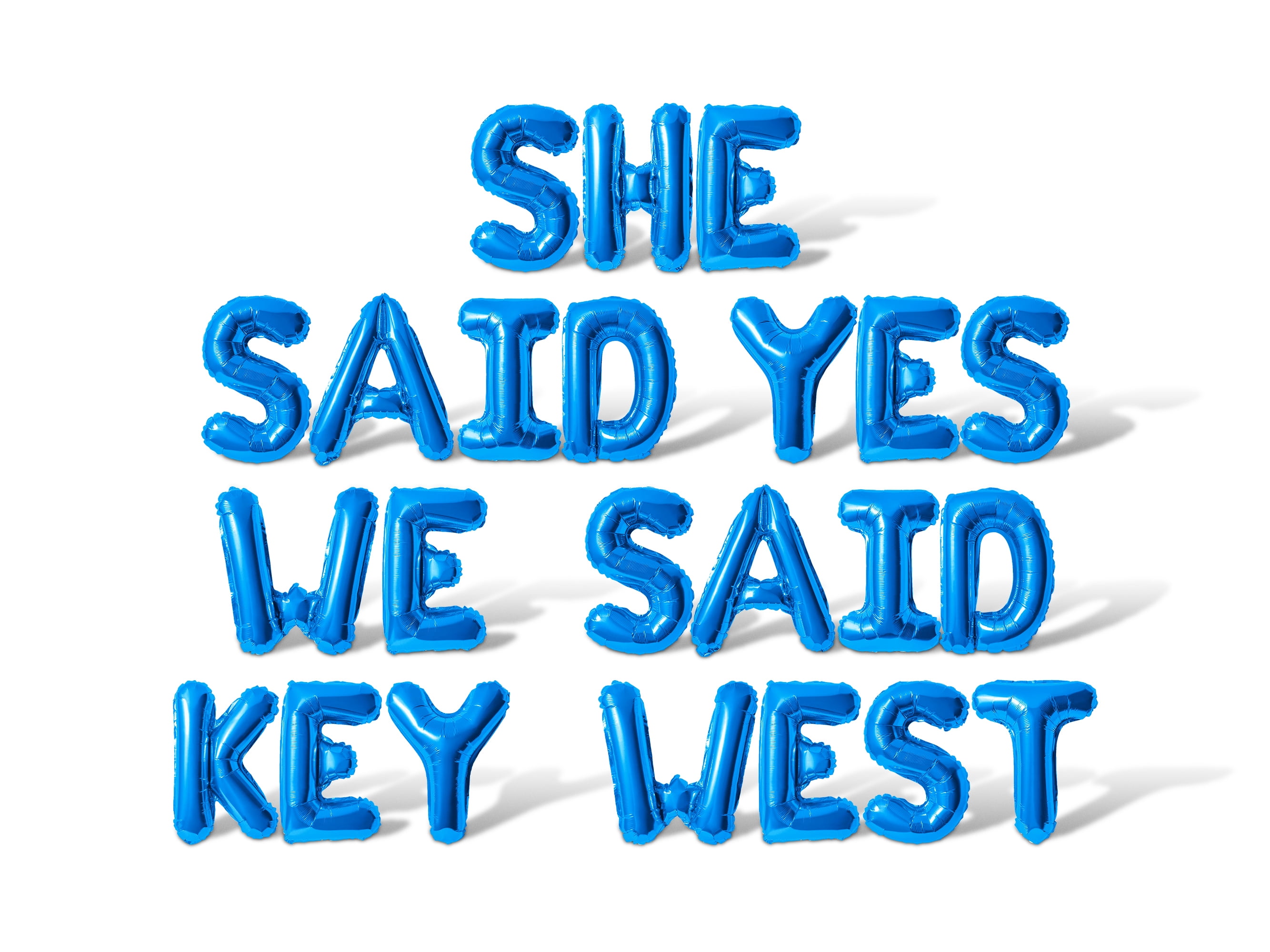 Letter Balloons - SHE SAID YES WE SAID KEY WEST 16" Inch Alphabet ...