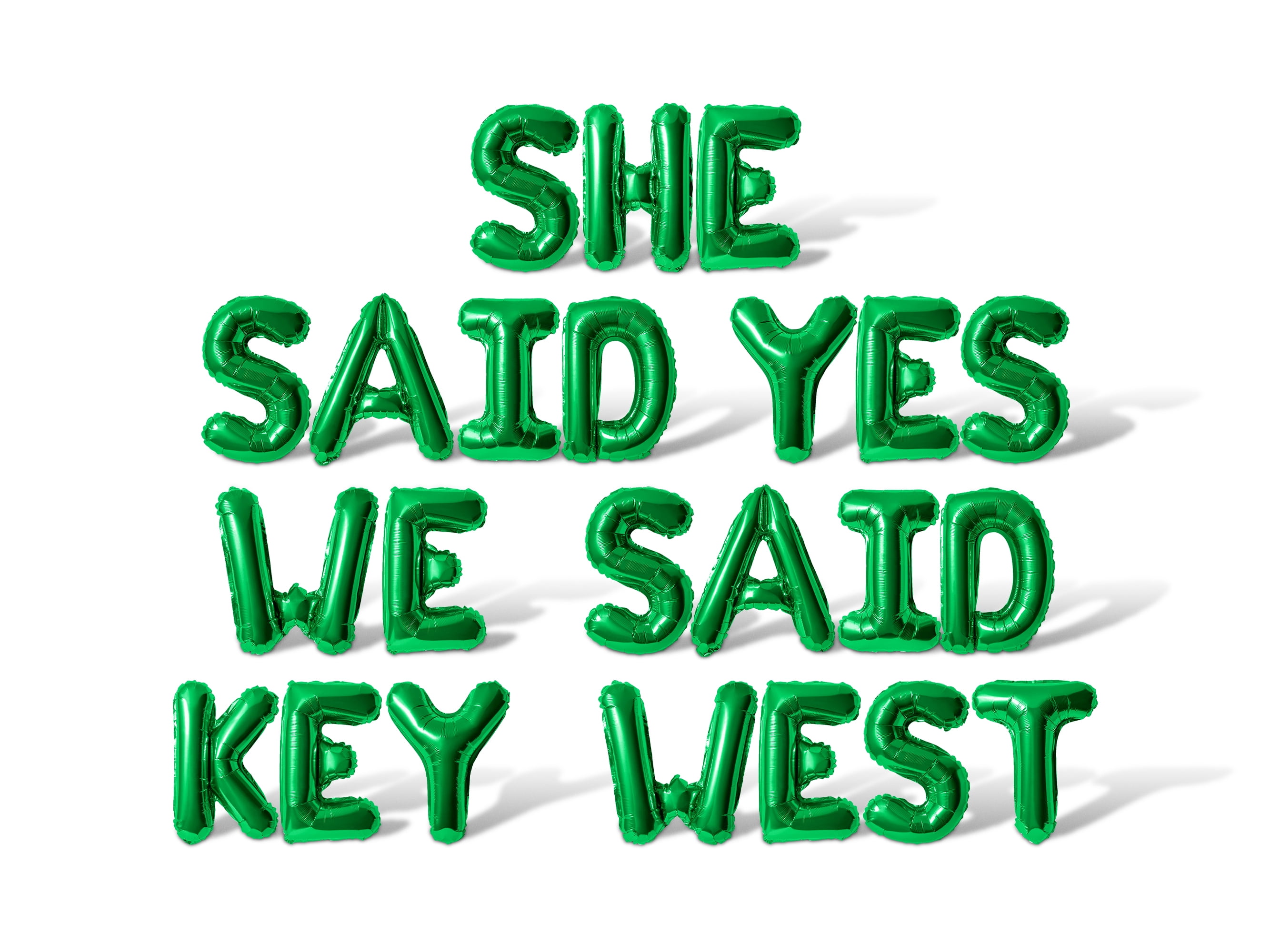 Letter Balloons - SHE SAID YES WE SAID KEY WEST 16" Inch Alphabet ...