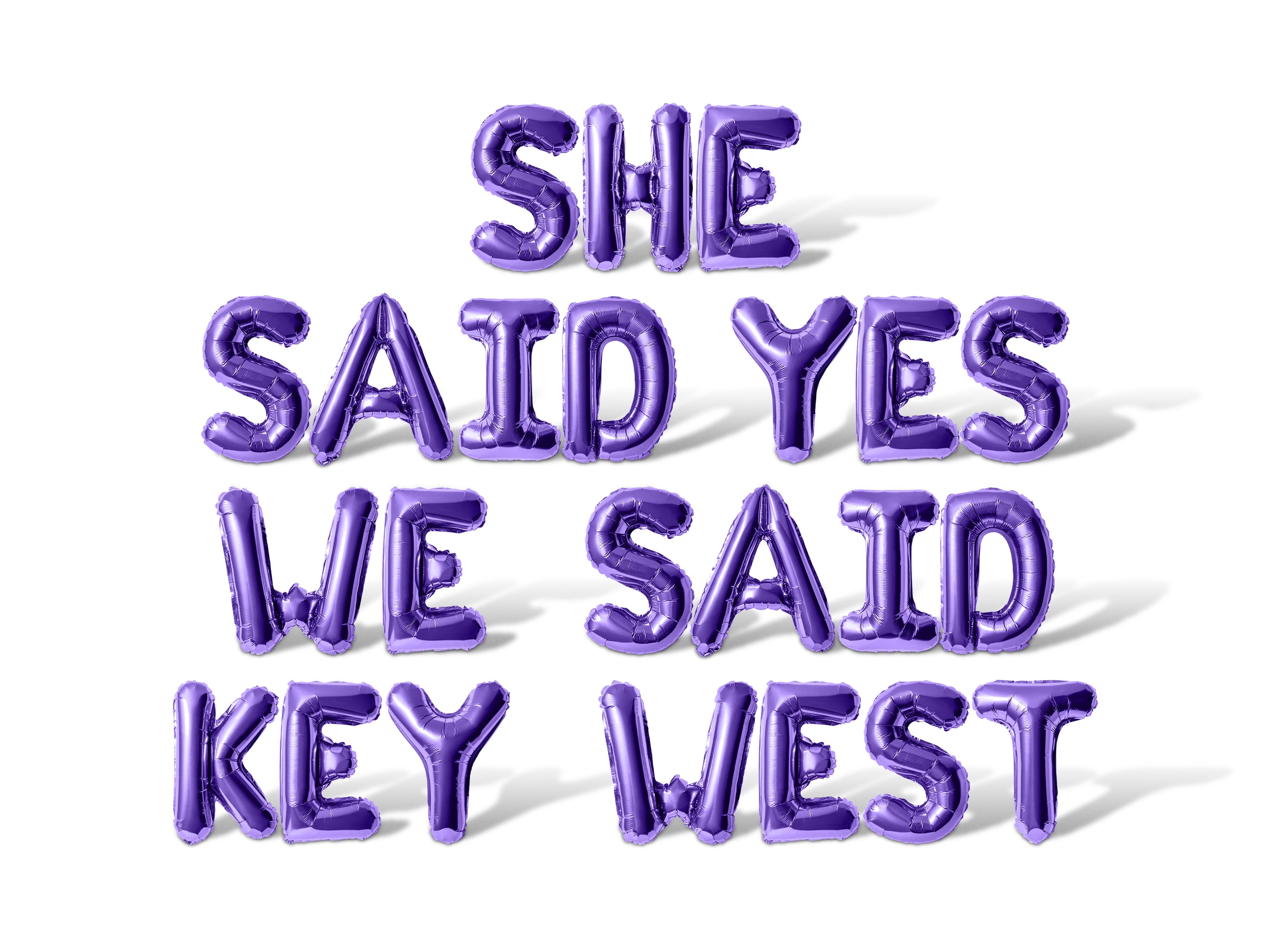 Letter Balloons - SHE SAID YES WE SAID KEY WEST 16" Inch Alphabet ...