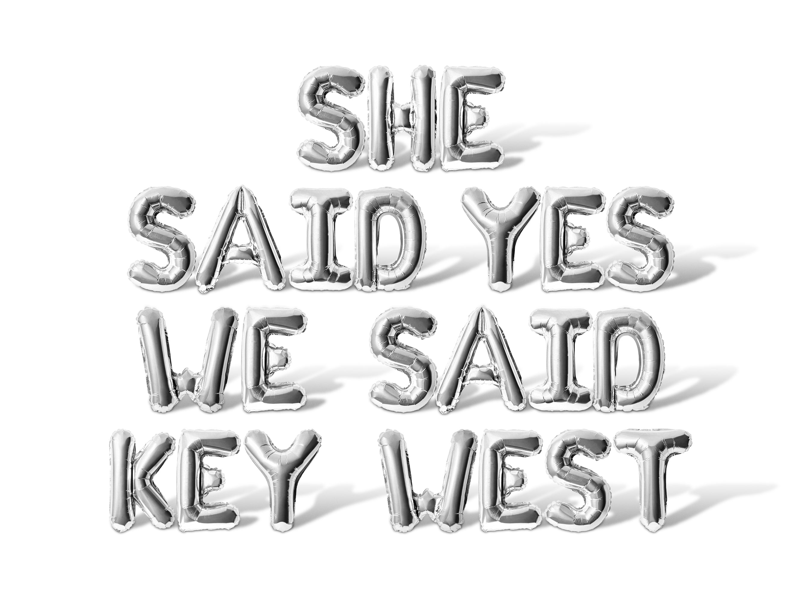 Letter Balloons - SHE SAID YES WE SAID KEY WEST 16" Inch Alphabet ...