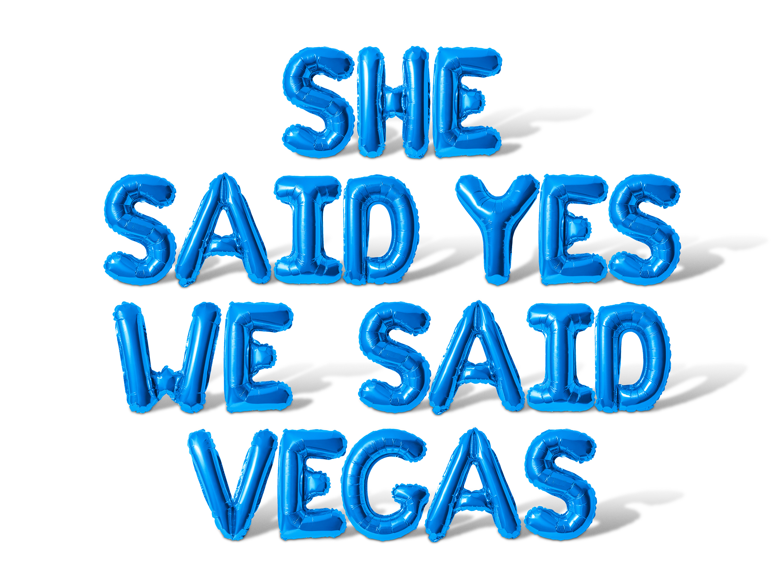 Letter Balloons - SHE SAID YES WE SAID VEGAS 16" Inch Alphabet Letters ...
