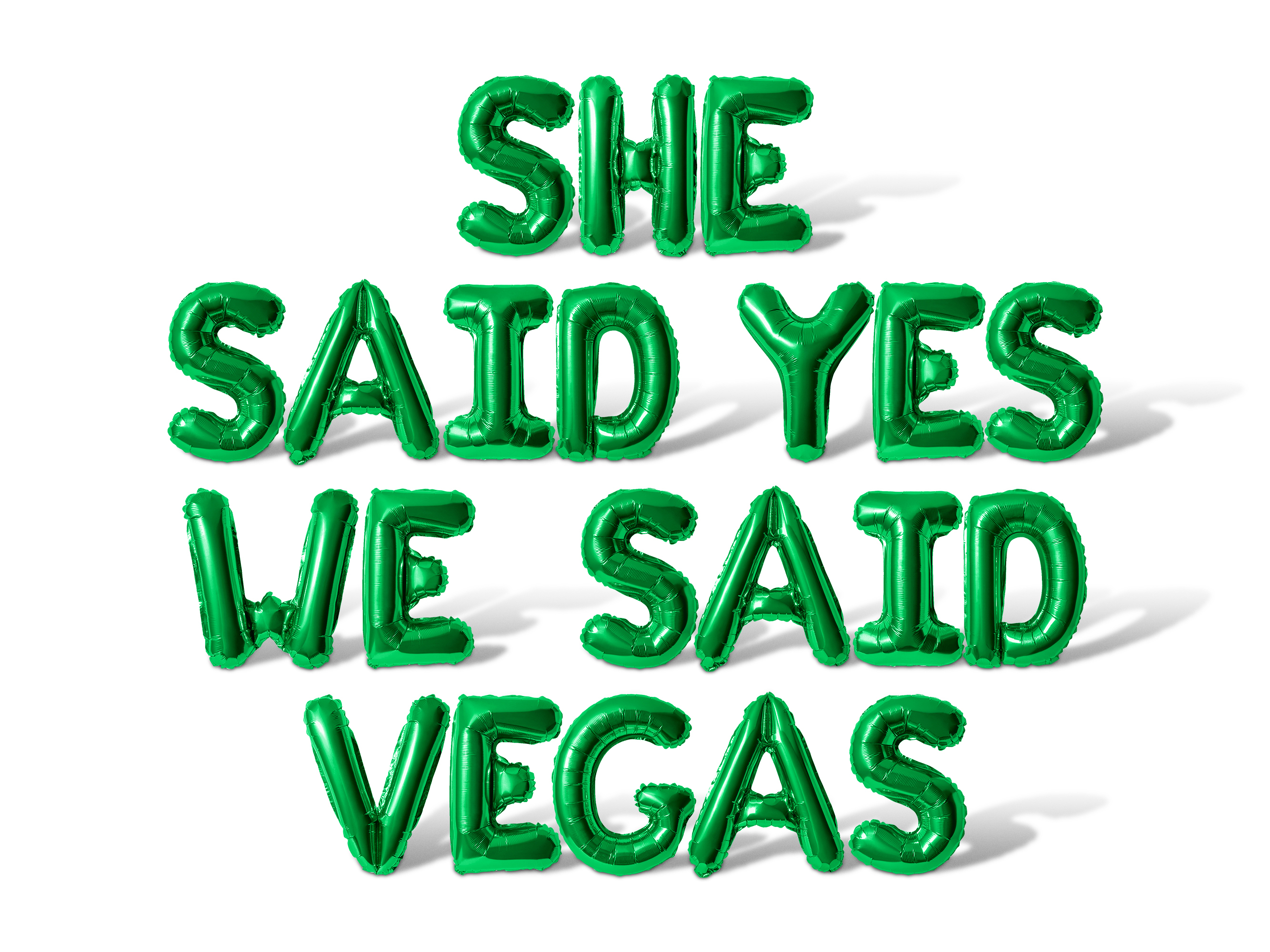 Letter Balloons - SHE SAID YES WE SAID VEGAS 16" Inch Alphabet Letters ...