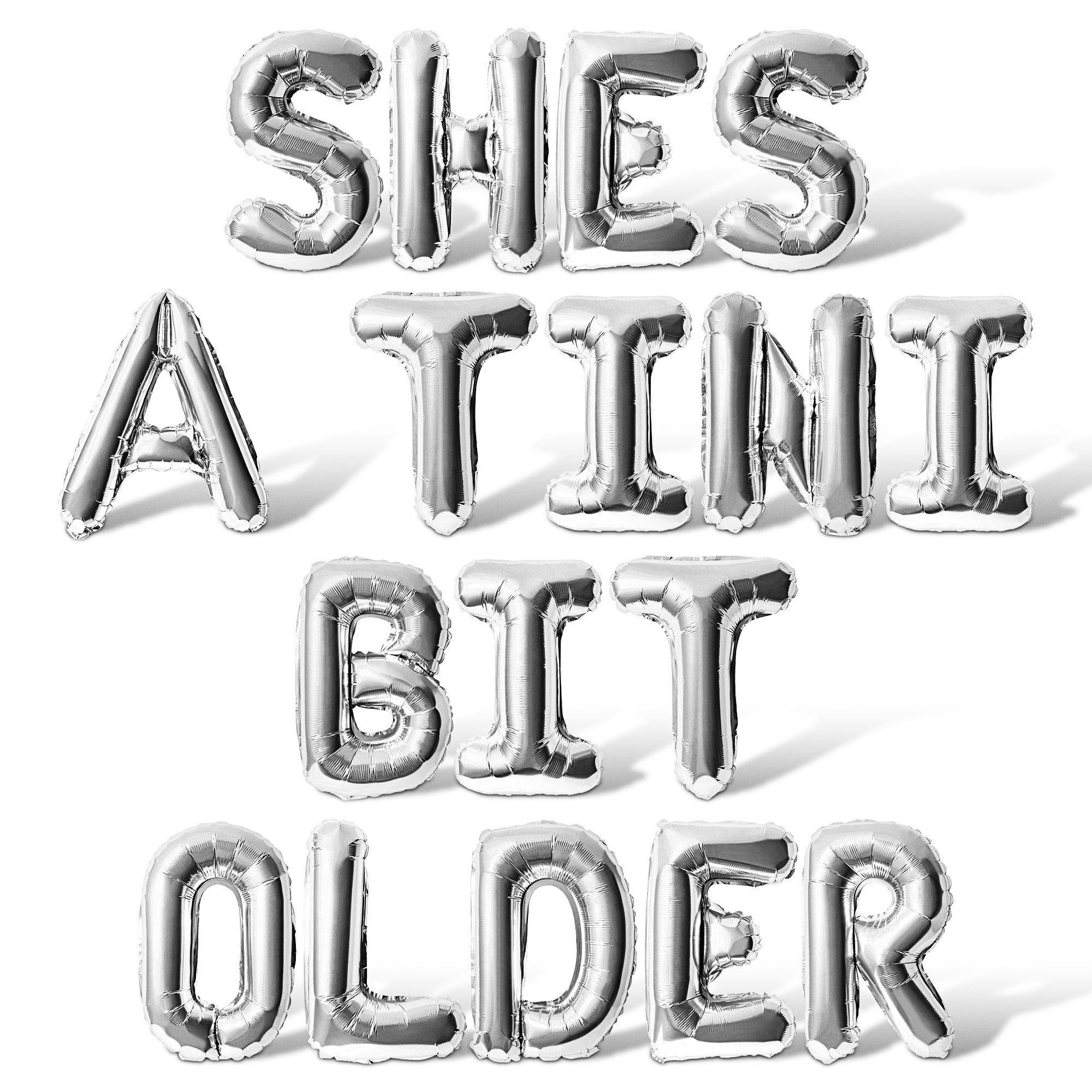 Letter Balloons - SHES A TINI BIT OLDER 16" Inch Alphabet Letters Foil ...