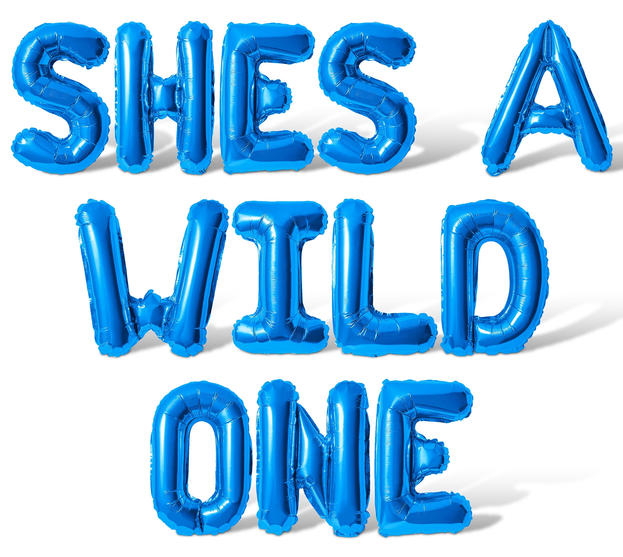 Letter Balloons - SHES A WILD ONE 16" Inch Alphabet Letters Foil Mylar ...