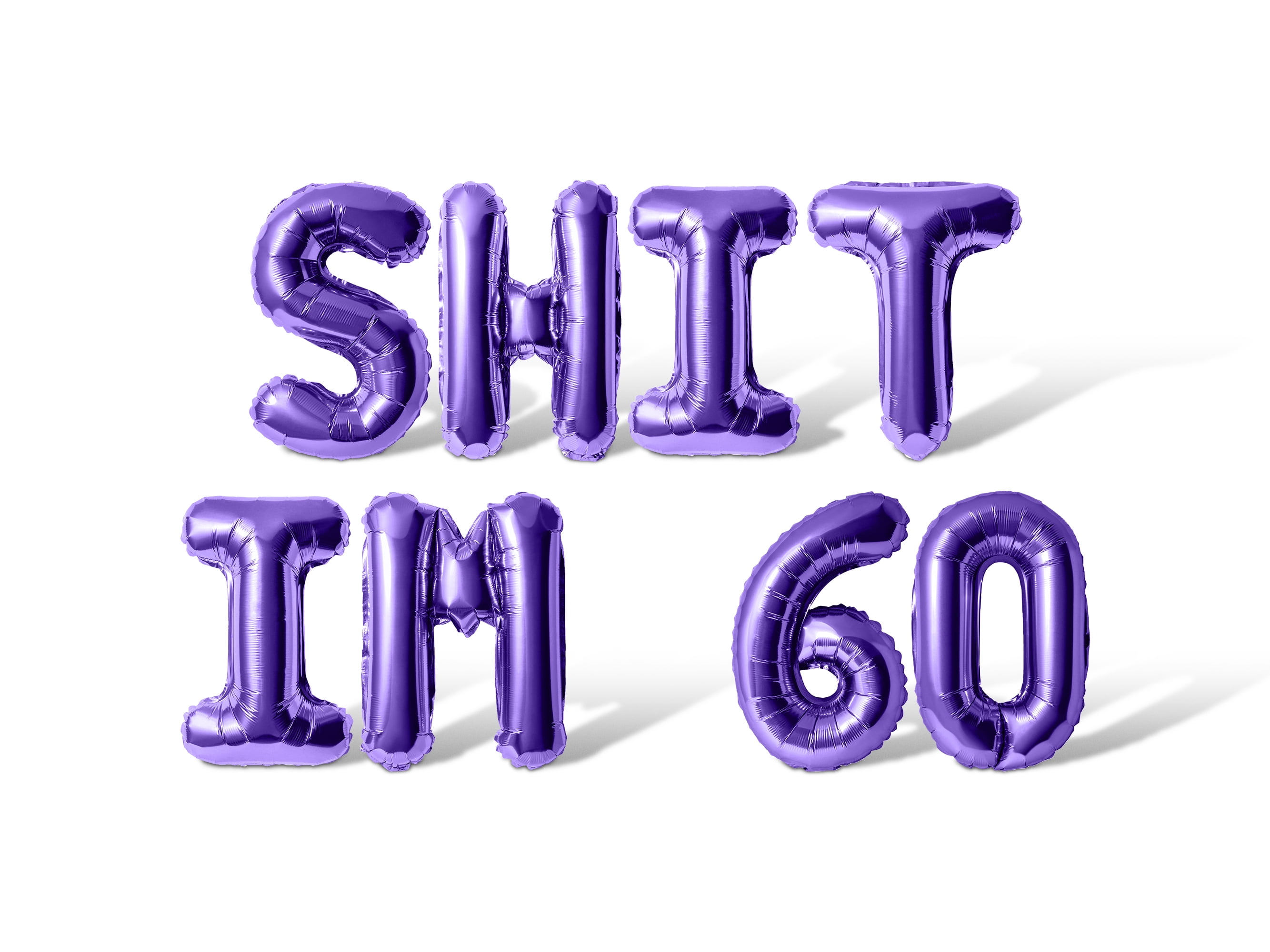 Letter Balloons - SHIT IM 60 16" Inch Alphabet Letters Foil Mylar ...