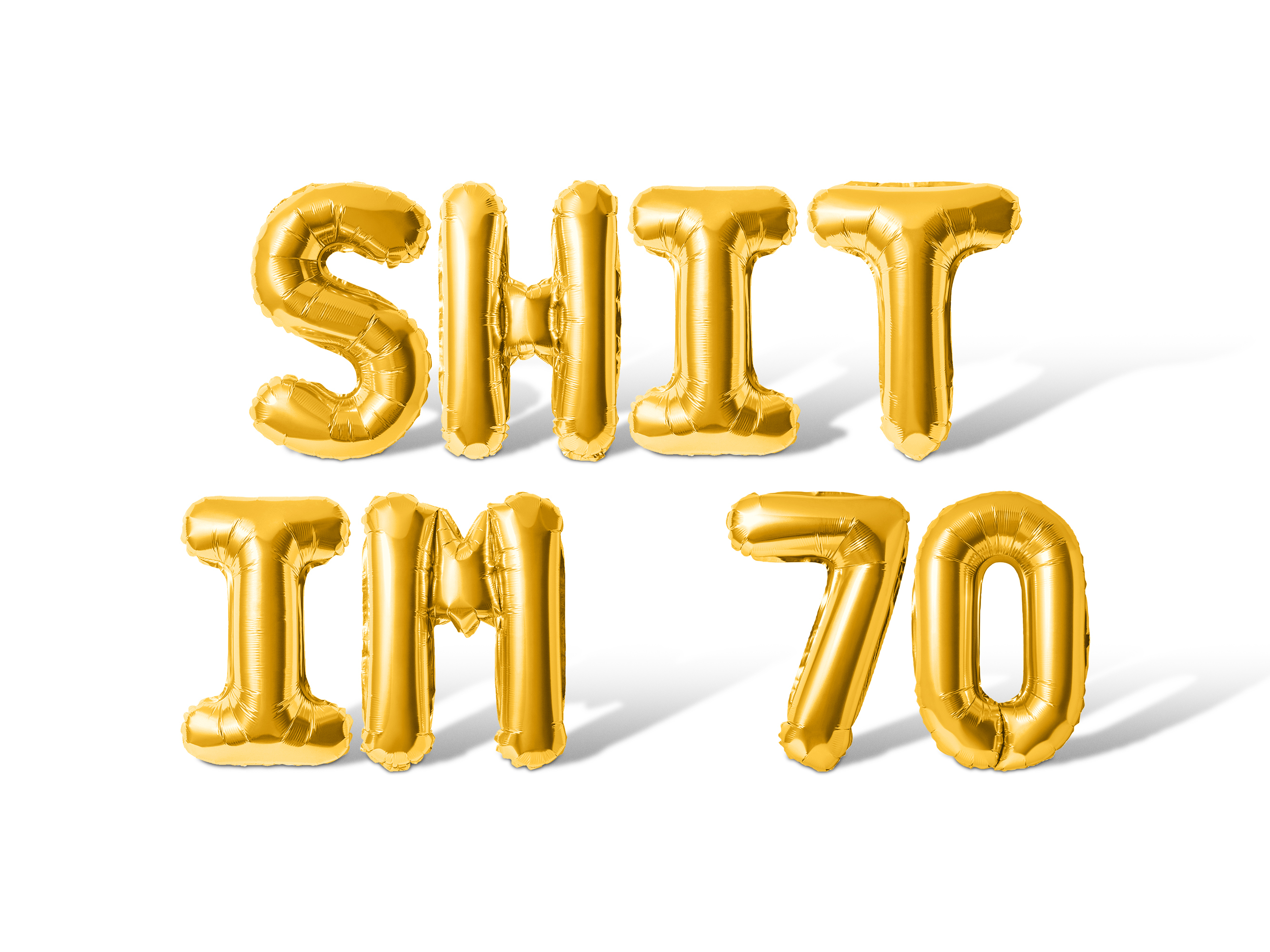 Letter Balloons - SHIT IM 70 16" Inch Alphabet Letters Foil Mylar ...