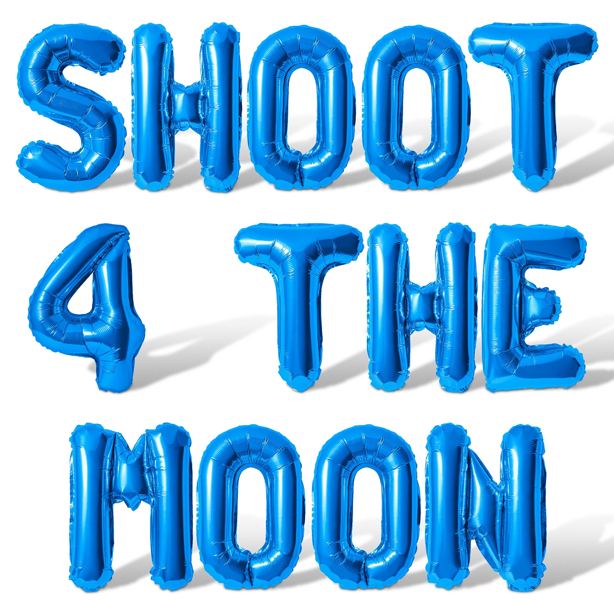 Letter Balloons - SHOOT 4 THE MOON 16" Inch Alphabet Letters Foil Mylar ...