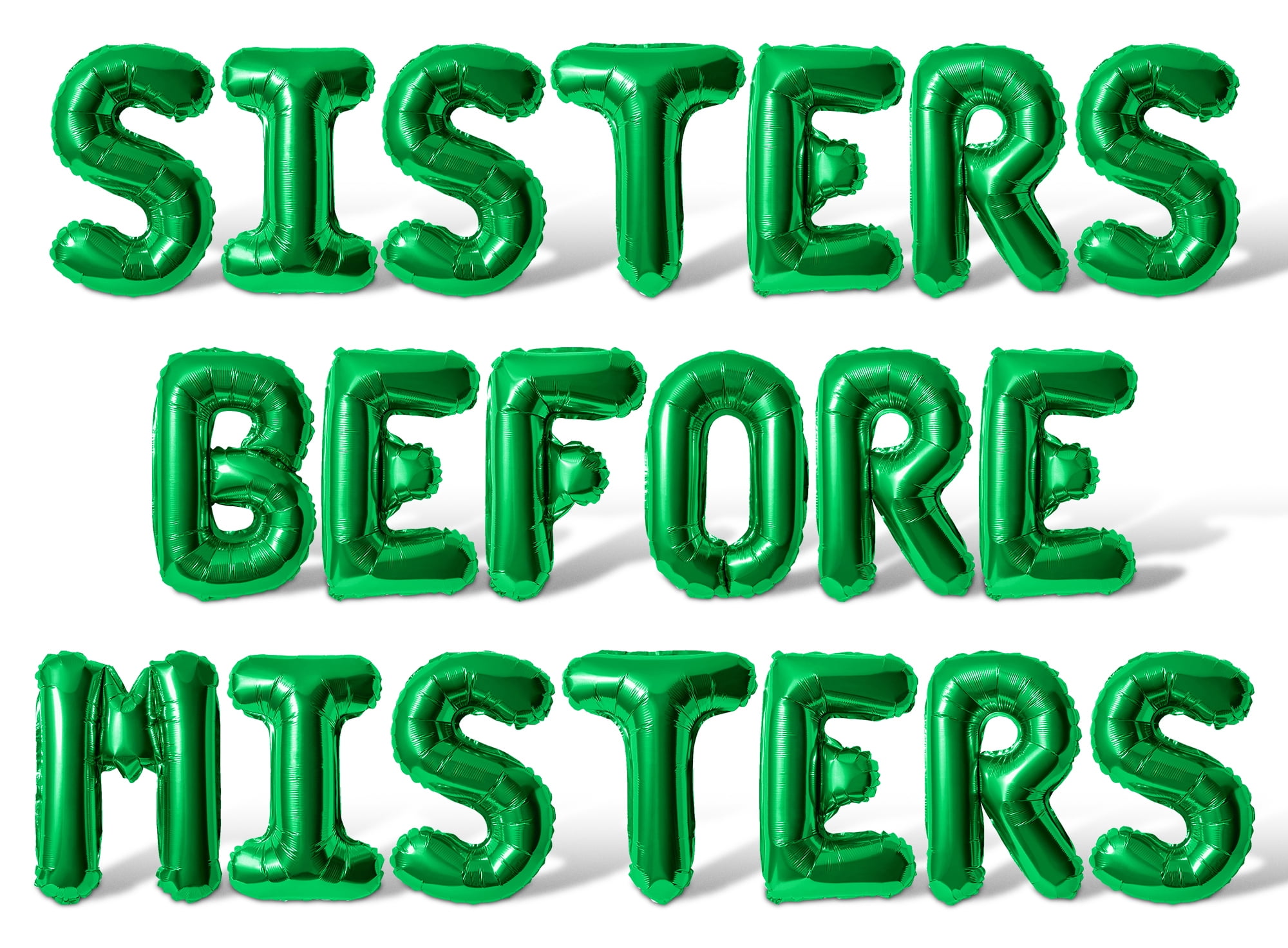 Letter Balloons - SISTERS BEFORE MISTERS 16" Inch Alphabet Letters Foil ...