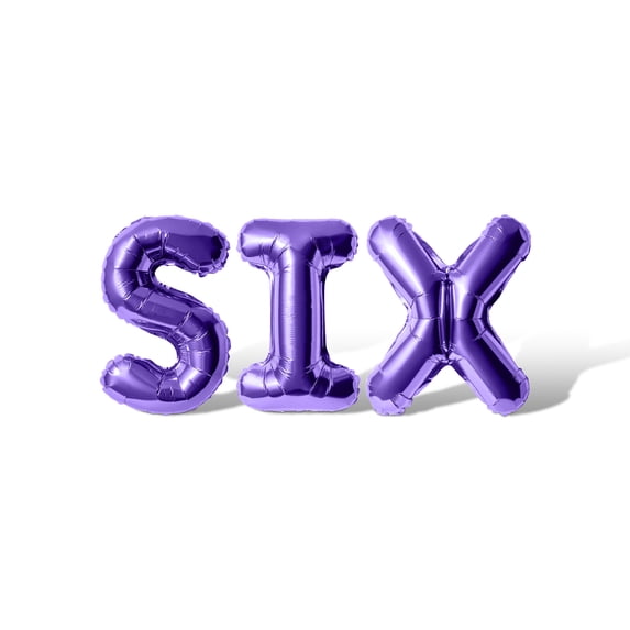 Letter Balloons - SIX 16" Inch Alphabet Letters Foil Mylar Balloon ...