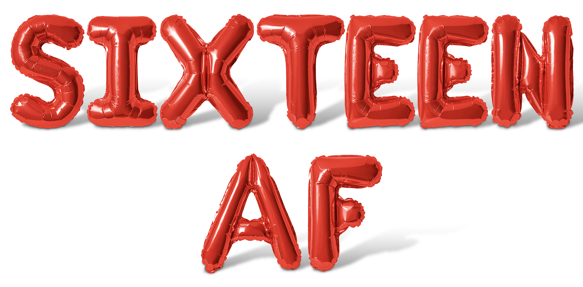 Letter Balloons - SIXTEEN AF 16" Inch Alphabet Letters Foil Mylar ...