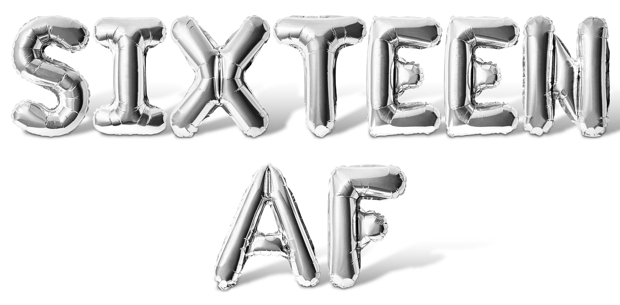 Letter Balloons - SIXTEEN AF 16" Inch Alphabet Letters Foil Mylar ...