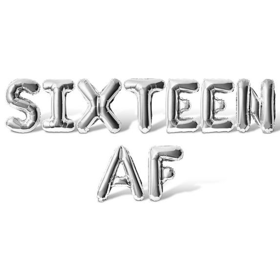 Letter Balloons - SIXTEEN AF 16" Inch Alphabet Letters Foil Mylar ...