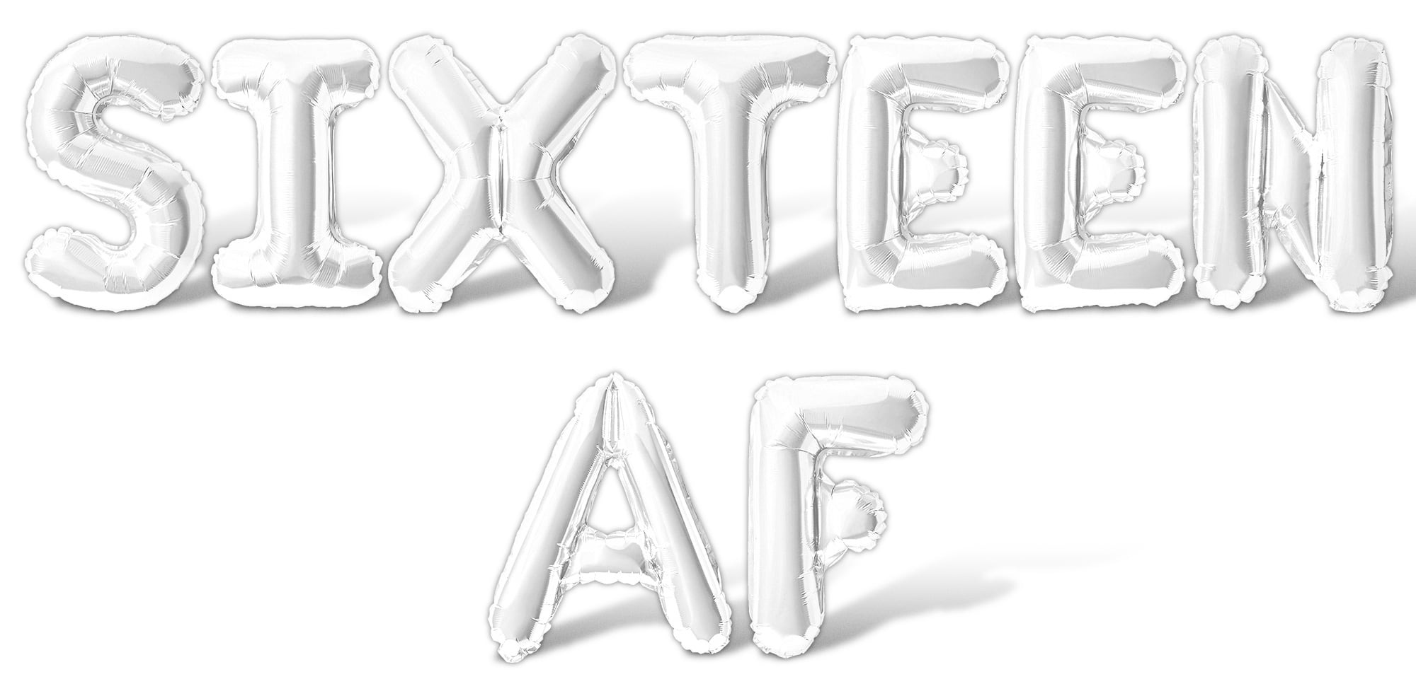 Letter Balloons - SIXTEEN AF 16" Inch Alphabet Letters Foil Mylar ...