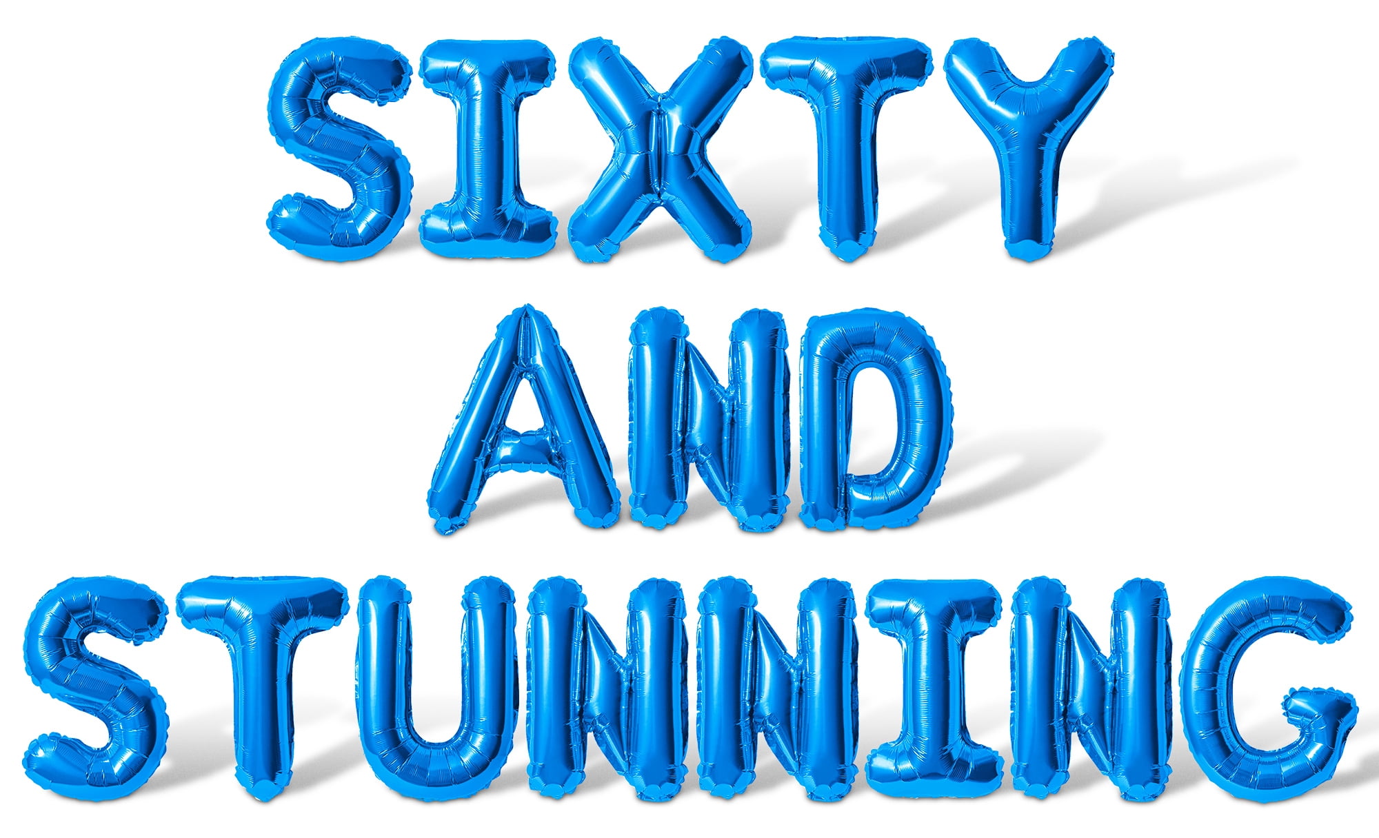 Letter Balloons - SIXTY AND STUNNING 16" Inch Alphabet Letters Foil ...