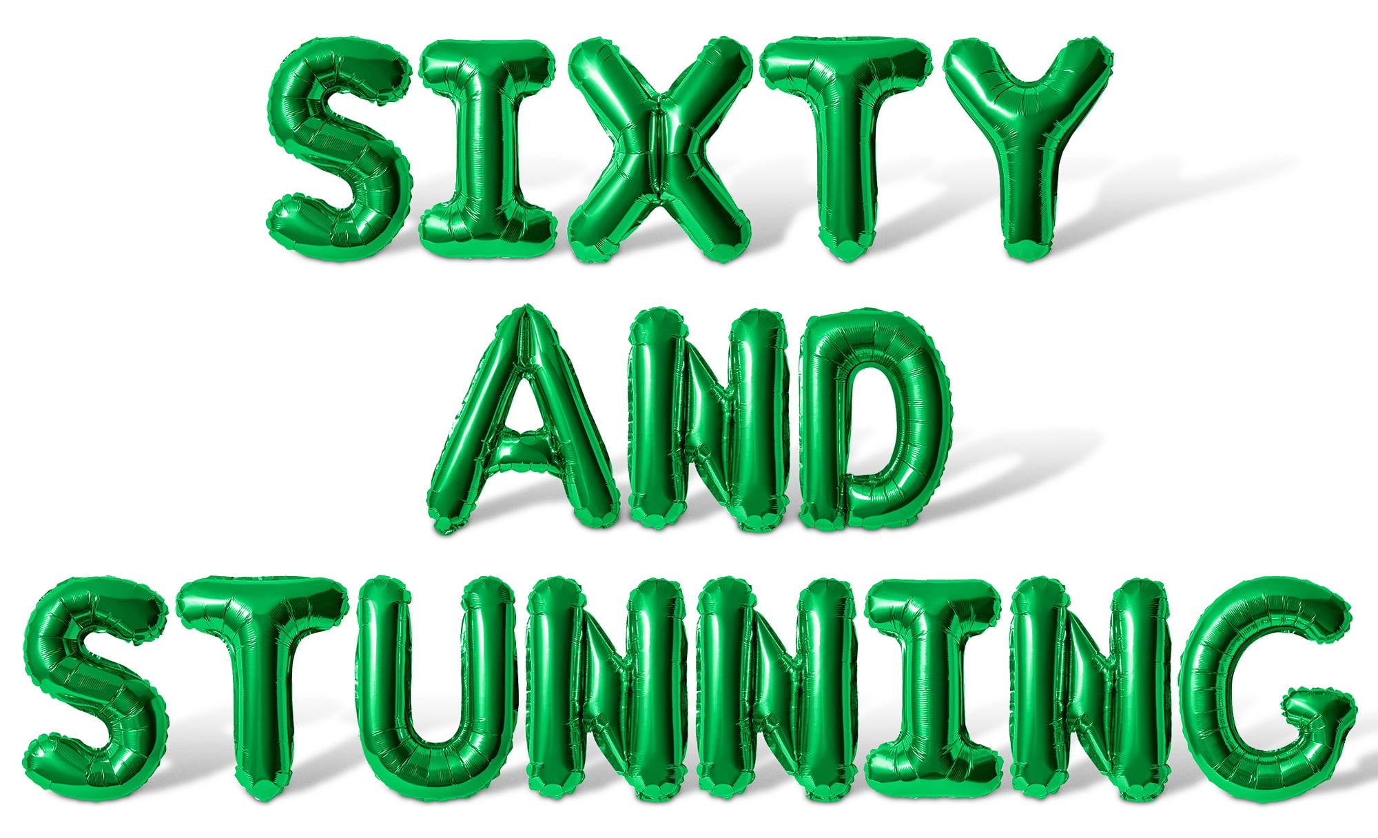 Letter Balloons - SIXTY AND STUNNING 16" Inch Alphabet Letters Foil ...