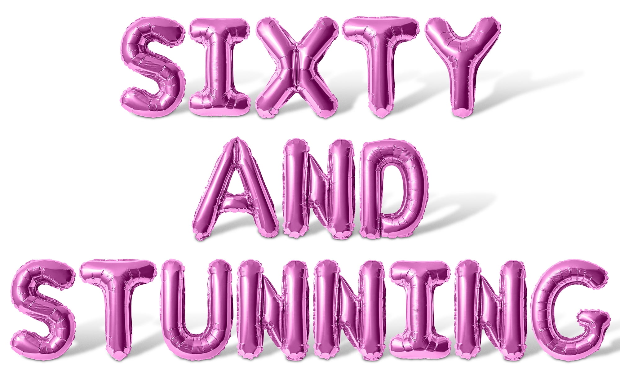 Letter Balloons - SIXTY AND STUNNING 16" Inch Alphabet Letters Foil ...