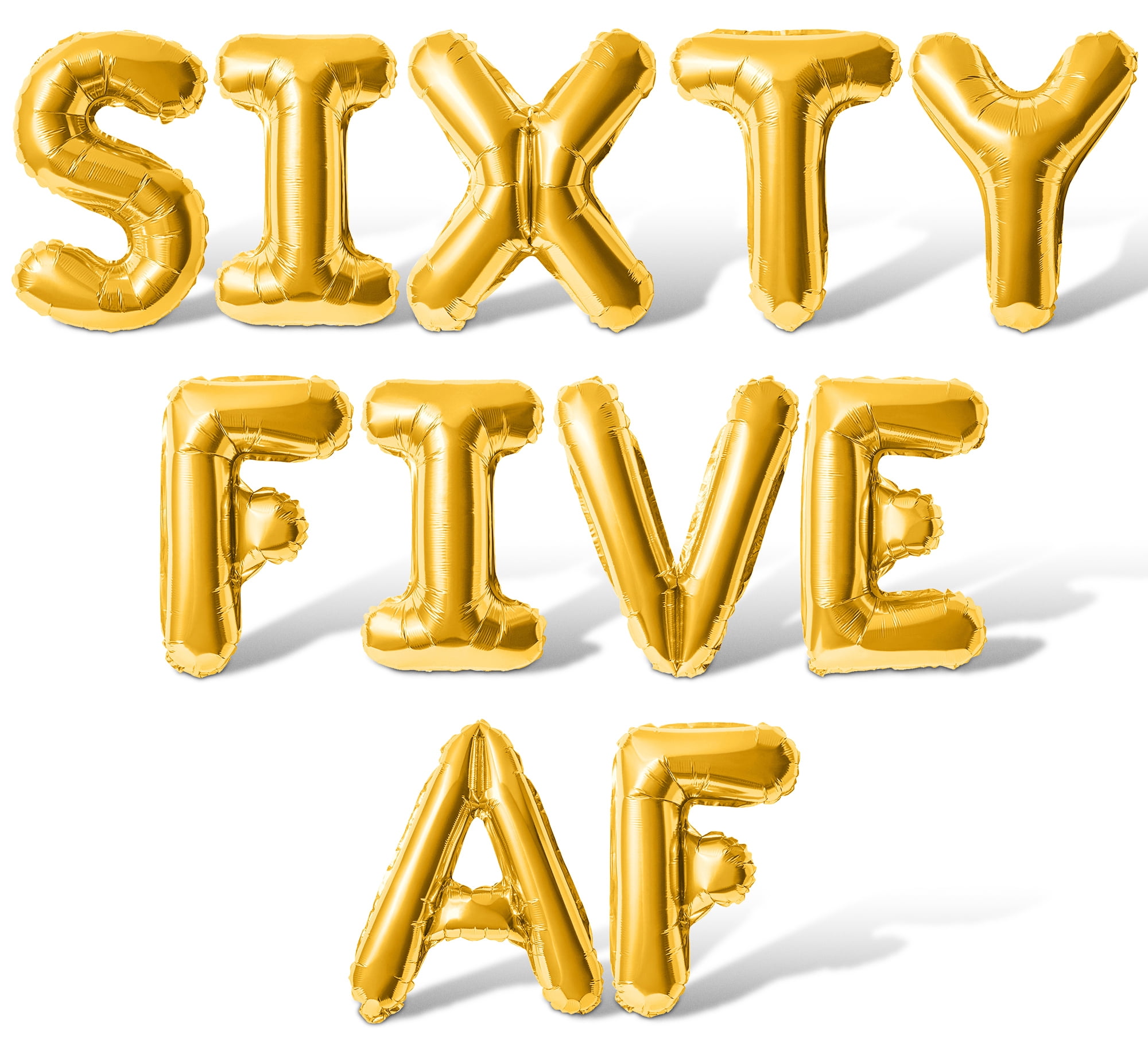 Letter Balloons - SIXTY FIVE AF 16" Inch Alphabet Letters Foil Mylar ...