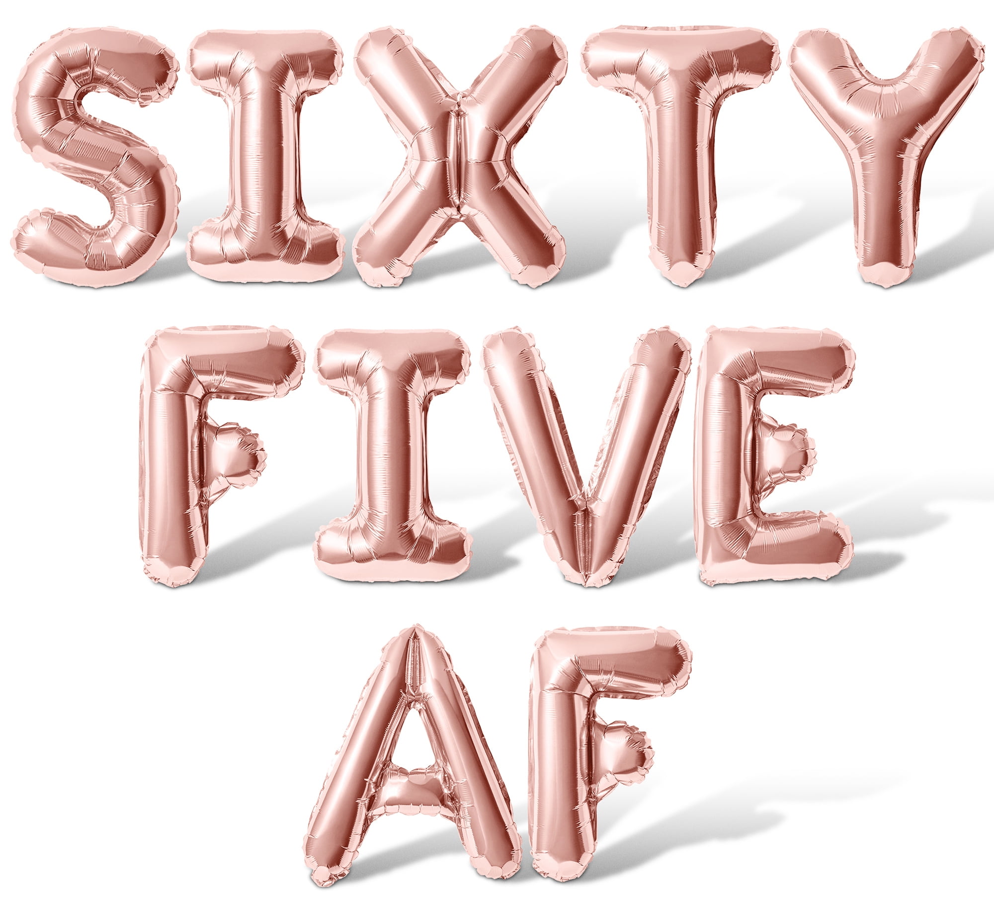 Letter Balloons - SIXTY FIVE AF 16" Inch Alphabet Letters Foil Mylar ...