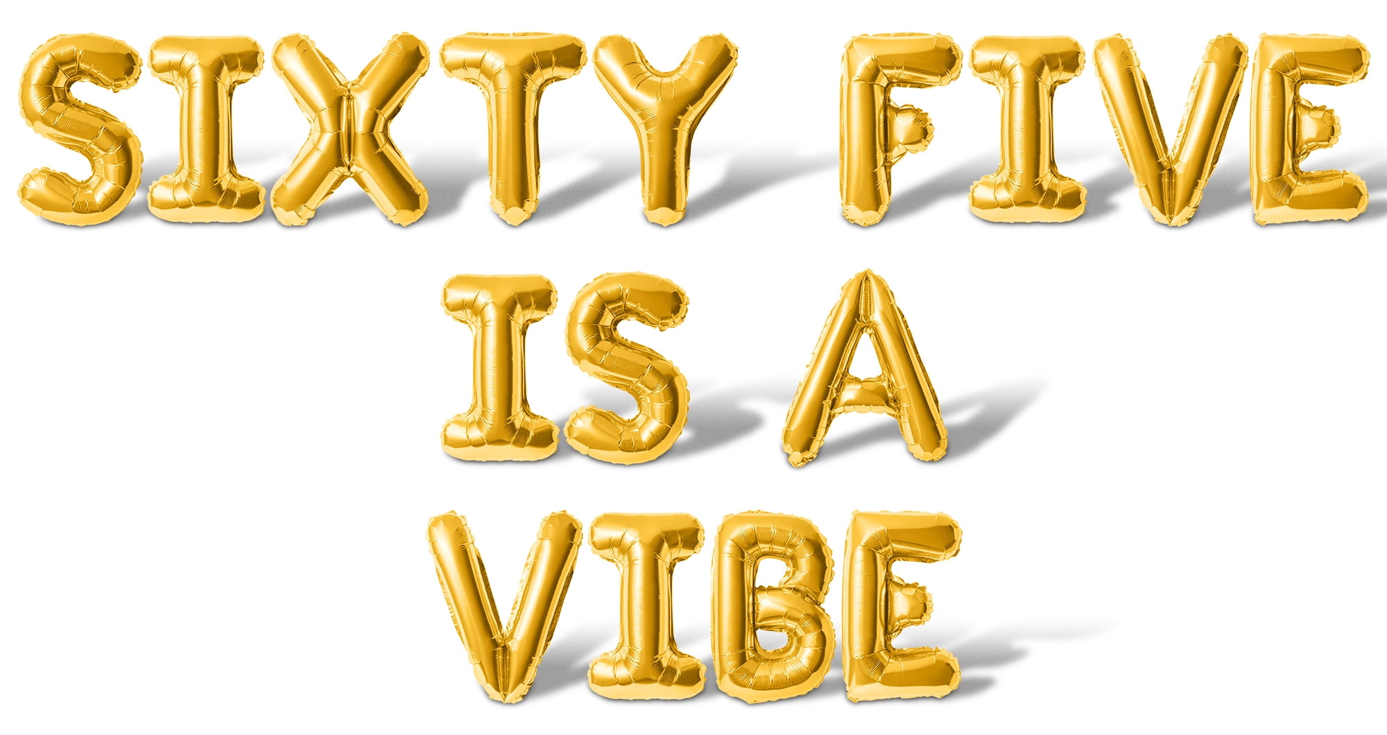 Letter Balloons - SIXTY FIVE IS A VIBE 16" Inch Alphabet Letters Foil ...