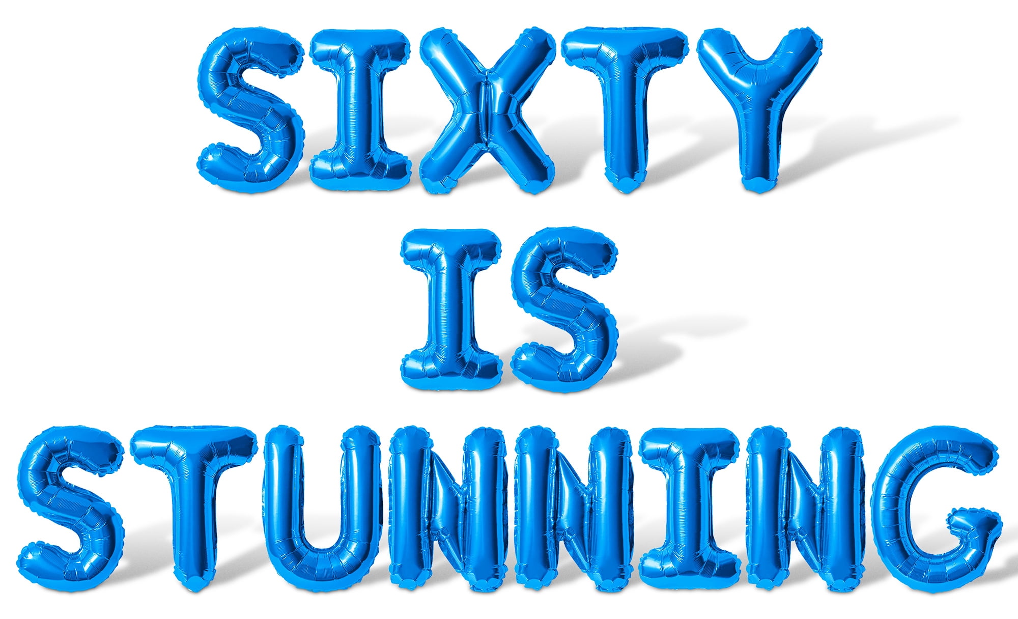 Letter Balloons - SIXTY IS STUNNING 16" Inch Alphabet Letters Foil ...