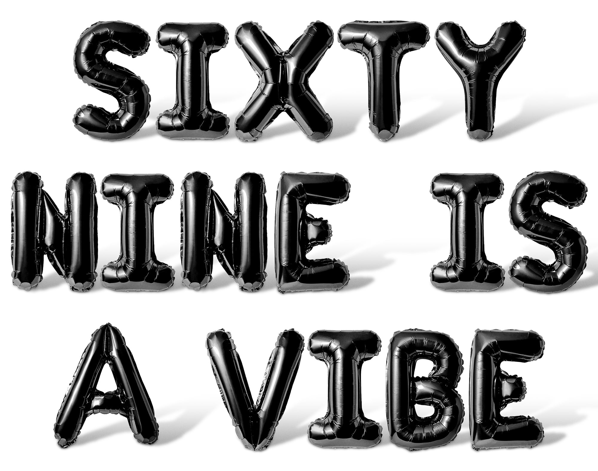 Letter Balloons - SIXTY NINE IS A VIBE 16" Inch Alphabet Letters Foil ...