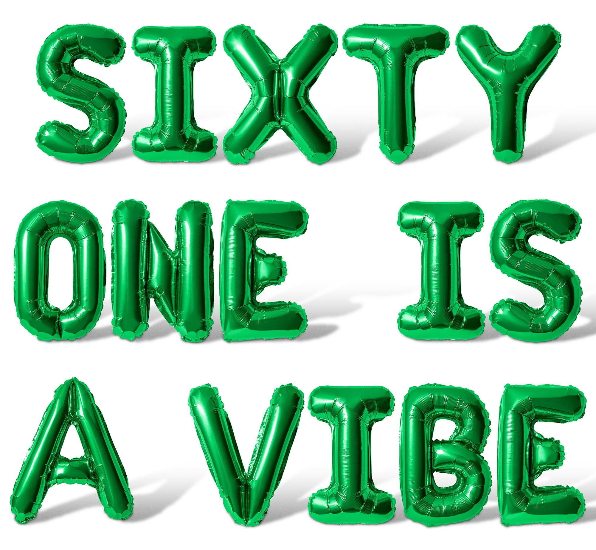 Letter Balloons - SIXTY ONE IS A VIBE 16" Inch Alphabet Letters Foil ...