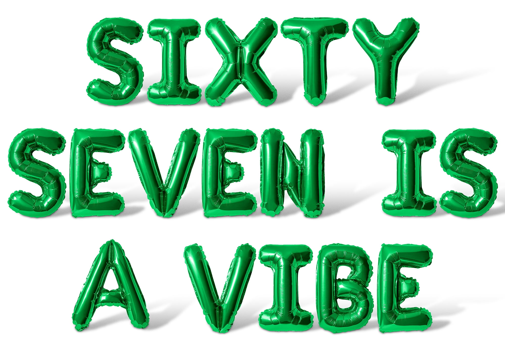 Letter Balloons - SIXTY SEVEN IS A VIBE 16" Inch Alphabet Letters Foil ...