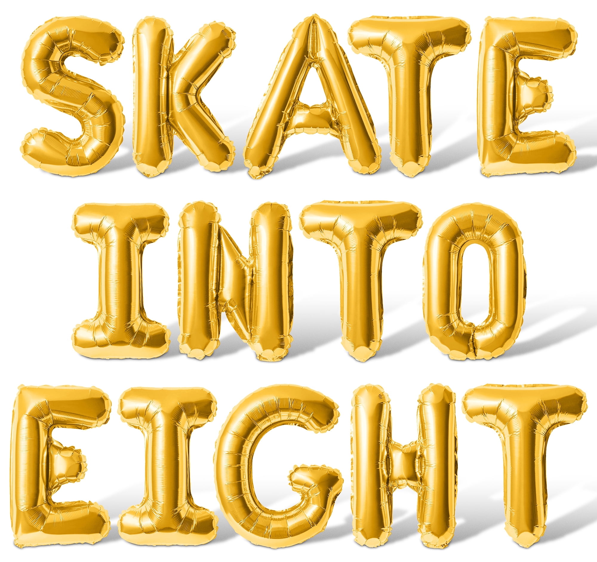 Letter Balloons - SKATE INTO EIGHT 16" Inch Alphabet Letters Foil Mylar ...