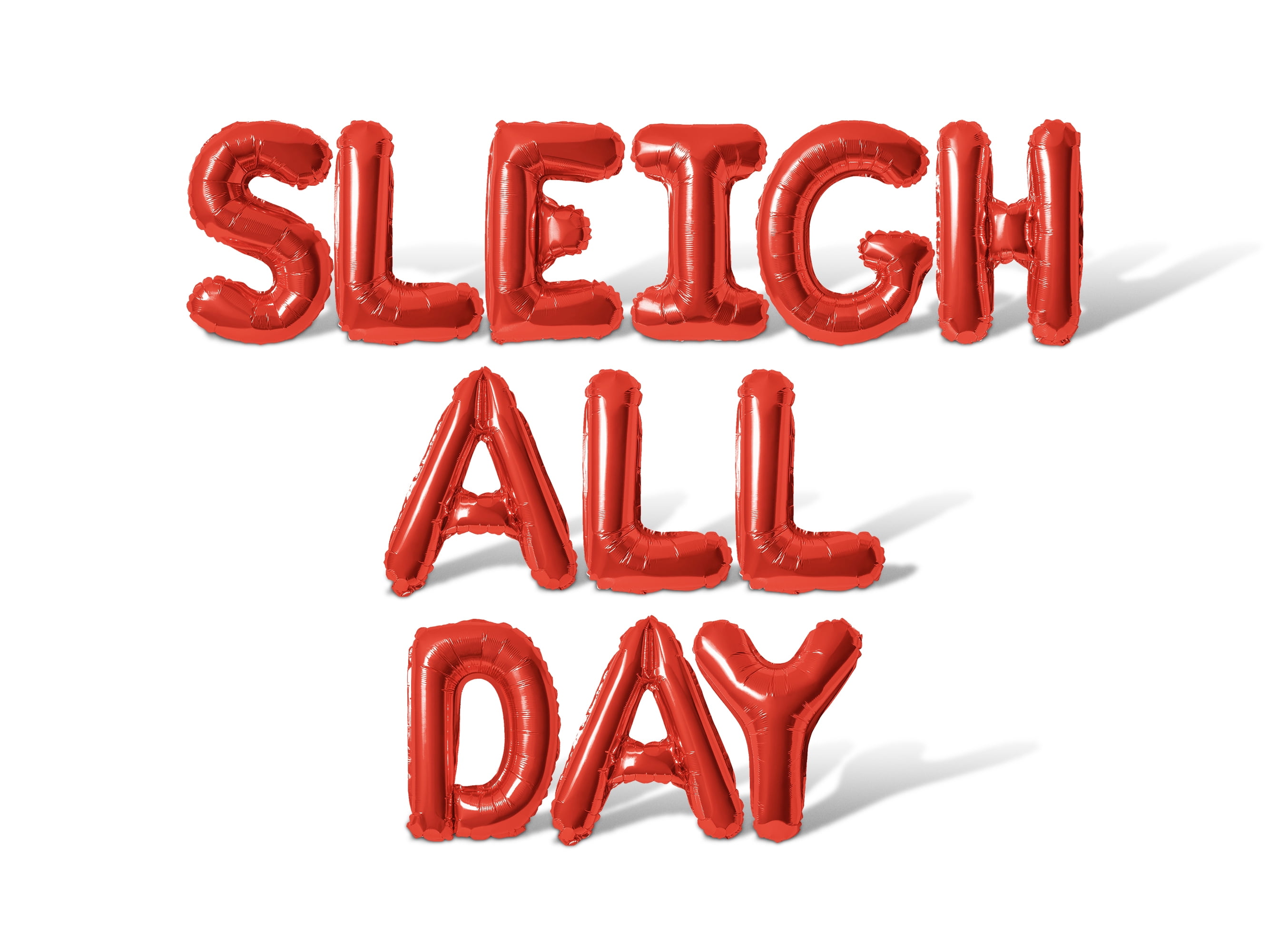 Letter Balloons - SLEIGH ALL DAY 16" Inch Alphabet Letters Foil Mylar ...