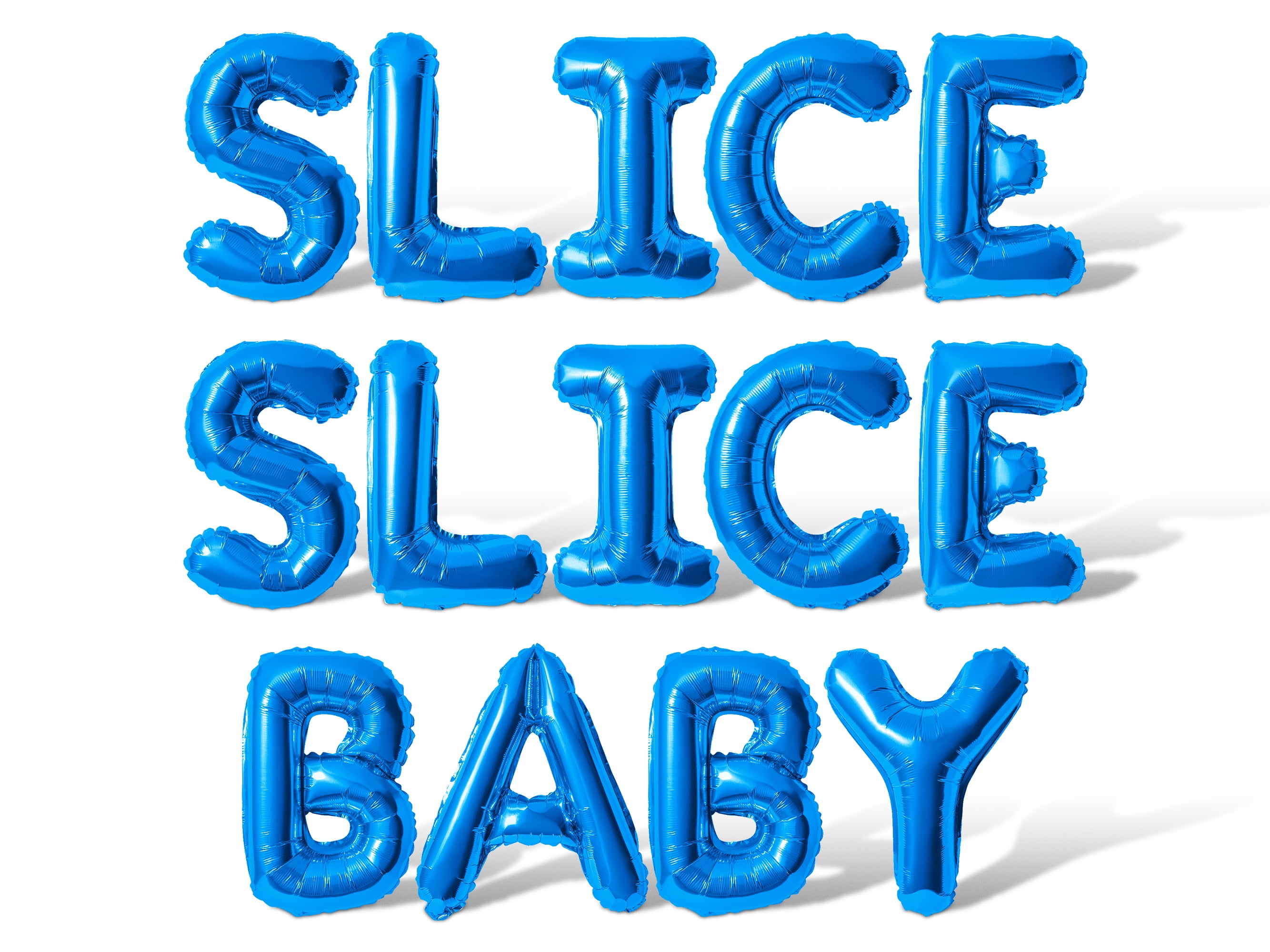 Letter Balloons - SLICE SLICE BABY 16" Inch Alphabet Letters Foil Mylar ...